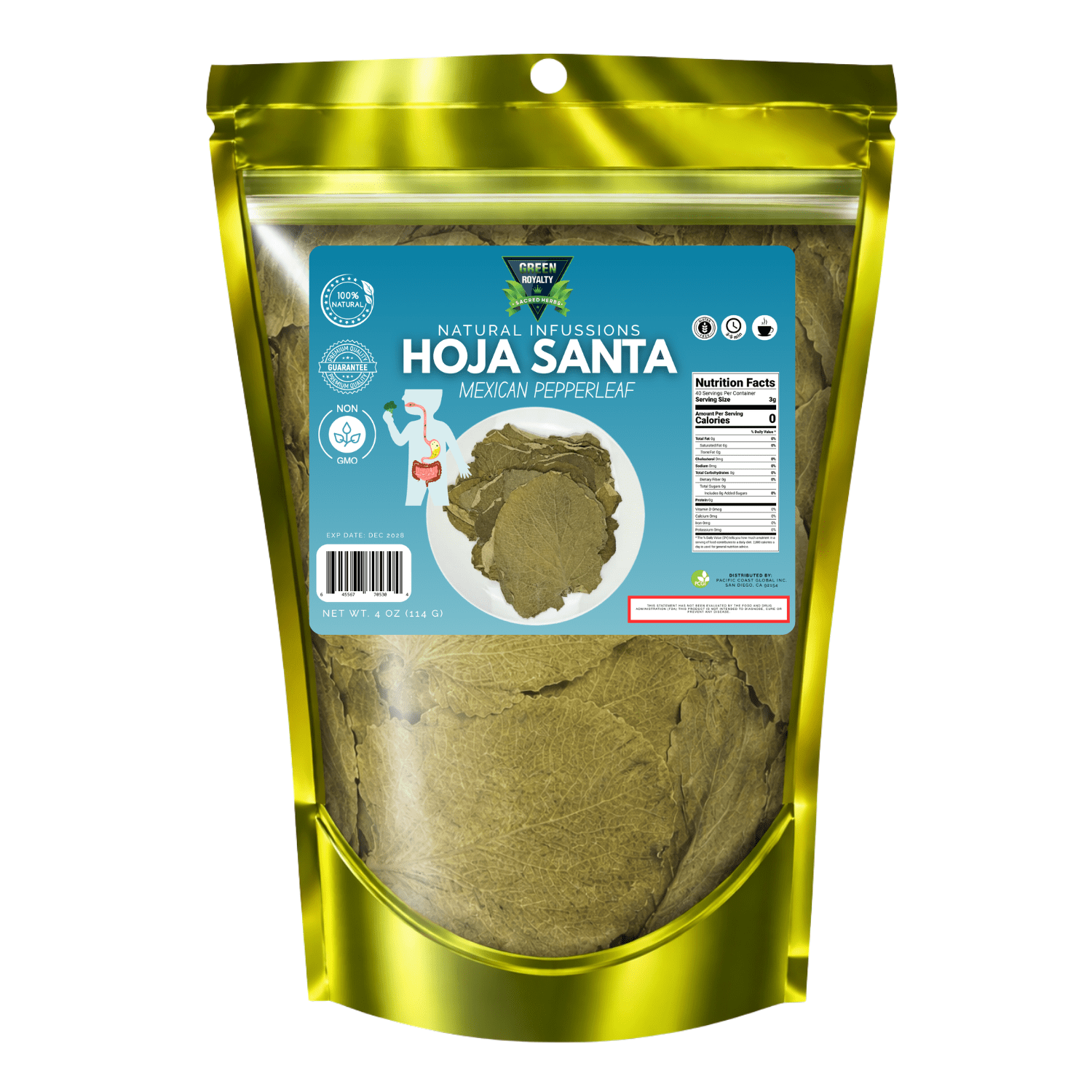 Green Royalty Hoja Santa (Mexican Pepperleaf) – 4 oz | Herbal Tea ...