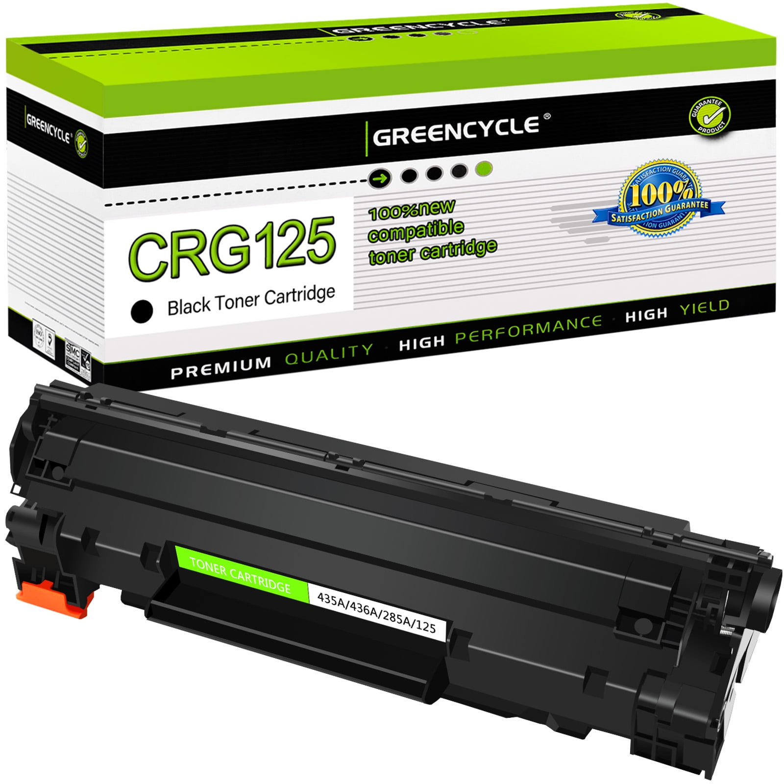 GREENCYCLE 1 Pack CRG125 Compatible Toner Cartridge Replacement for ...