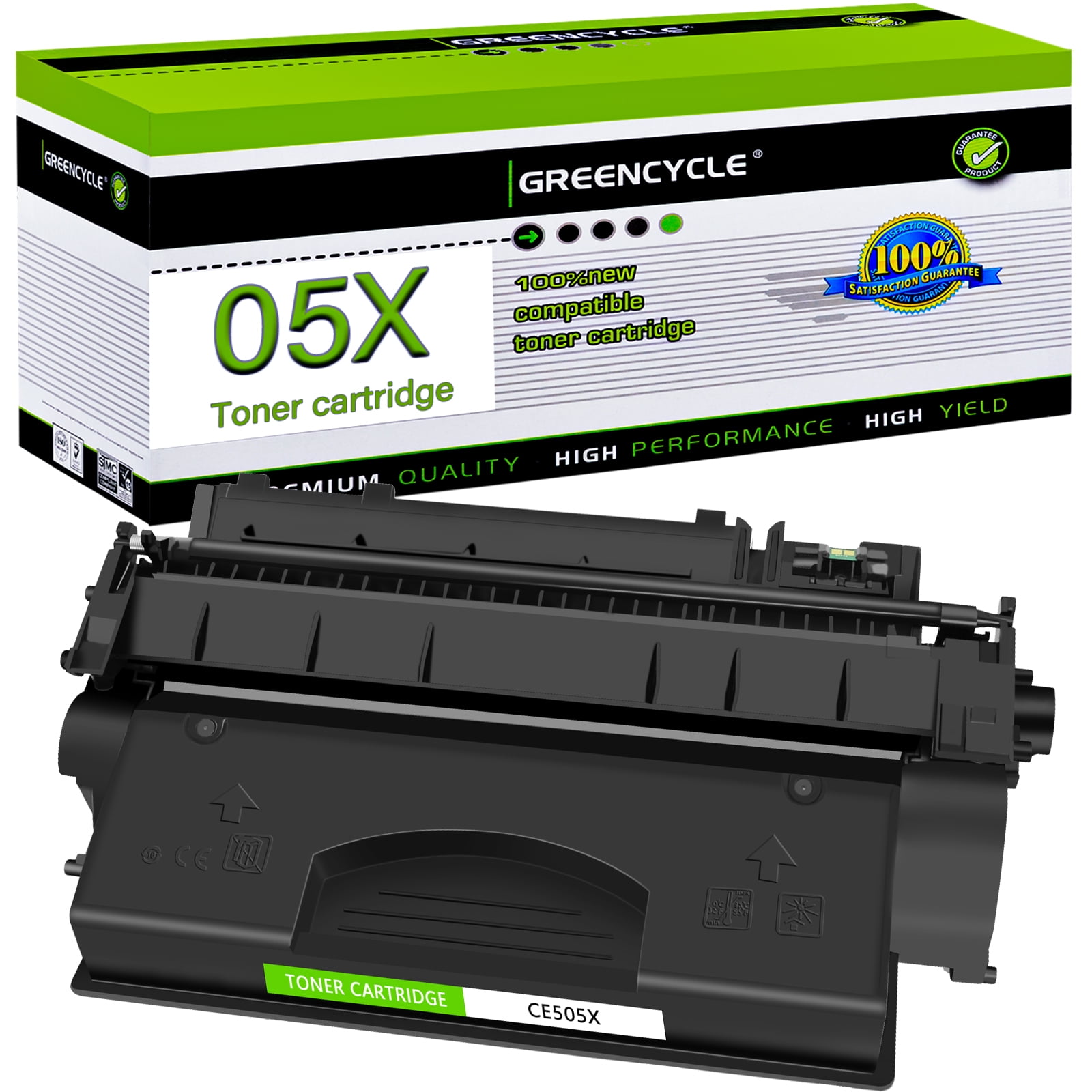 GREENCYCLE 1 Pack Compatible CE505X Black Toner Cartridge Replacement ...