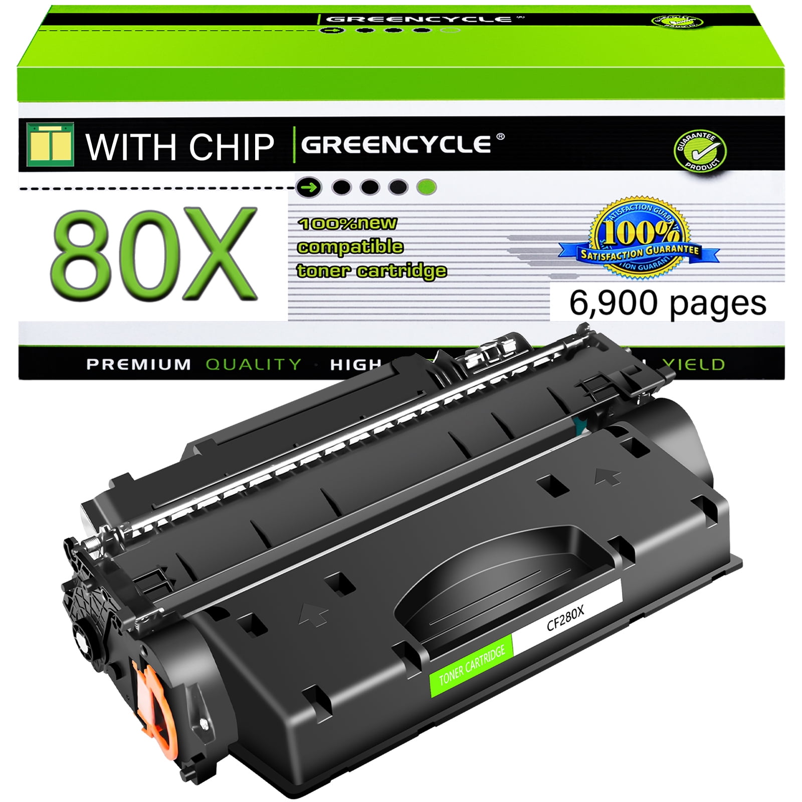 GreenCycle Black Toner Cartridge, High Yield, Compatible with HP ...