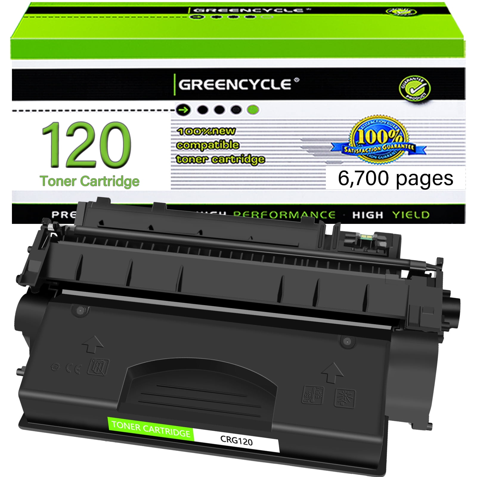GREENCYCLE 1 Pack Compatible CRG120 Black Toner Cartridge Replacement ...