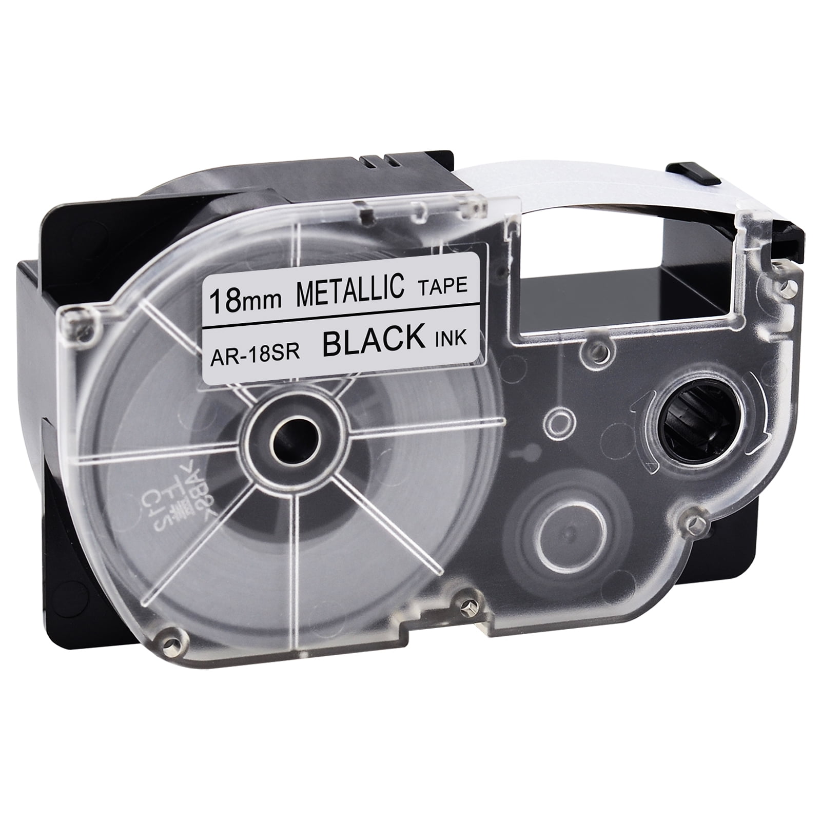 GREENCYCLE 1 Pack Compatible for Casio XR-18SR XR18SR Black on Metallic ...