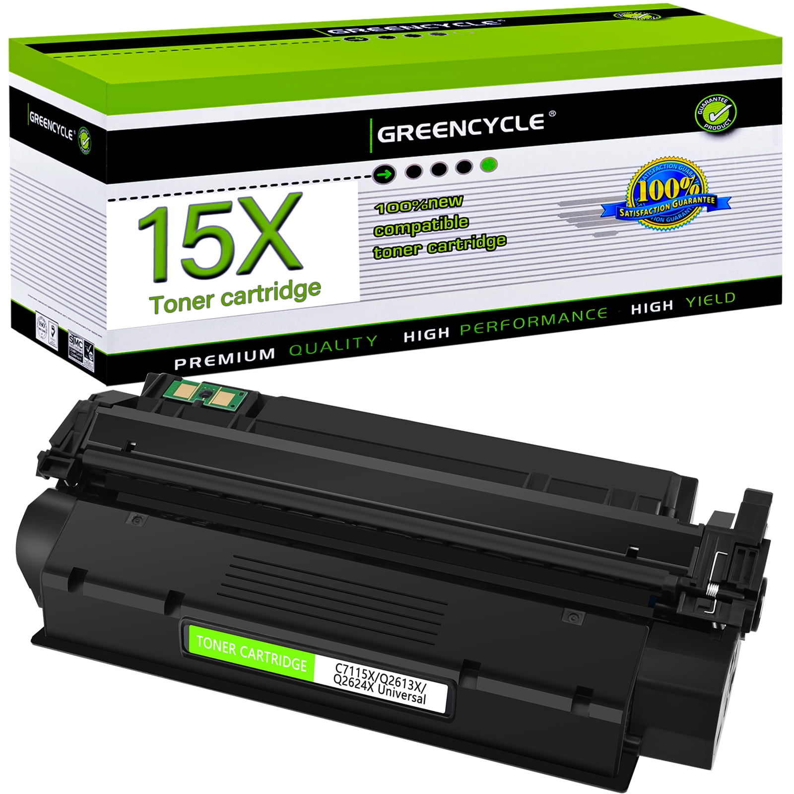 GREENCYCLE 1 Pack Compatible for HP 24X Q2624X 15X C7115X 13X Q2613X ...