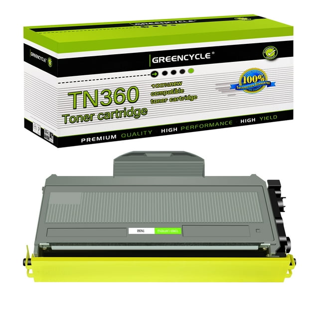 GREENCYCLE 1 Pack Compatible for Brother TN360 TN330 Black Toner Cartridge Replacement with DCP ...