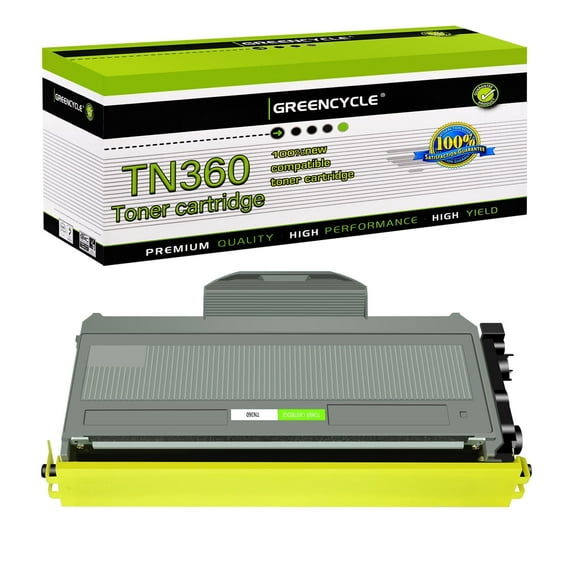 GREENCYCLE 1 Pack Compatible for Brother TN360 TN330 Black Toner Cartridge Replacement with DCP ...