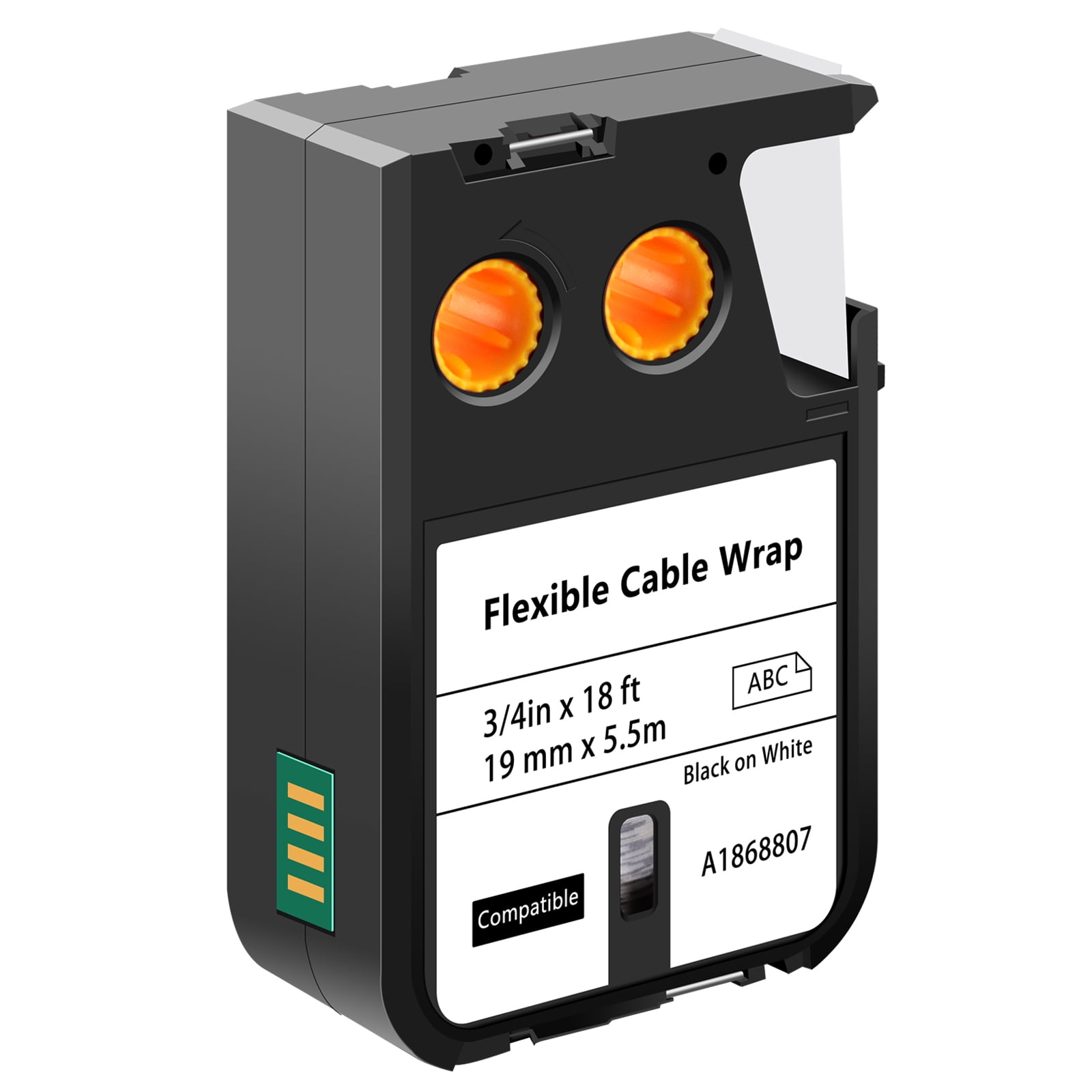 GREENCYCLE 1 Pack Compatible for DYMO XTL 1868807 3/4''x 18ft Black on ...