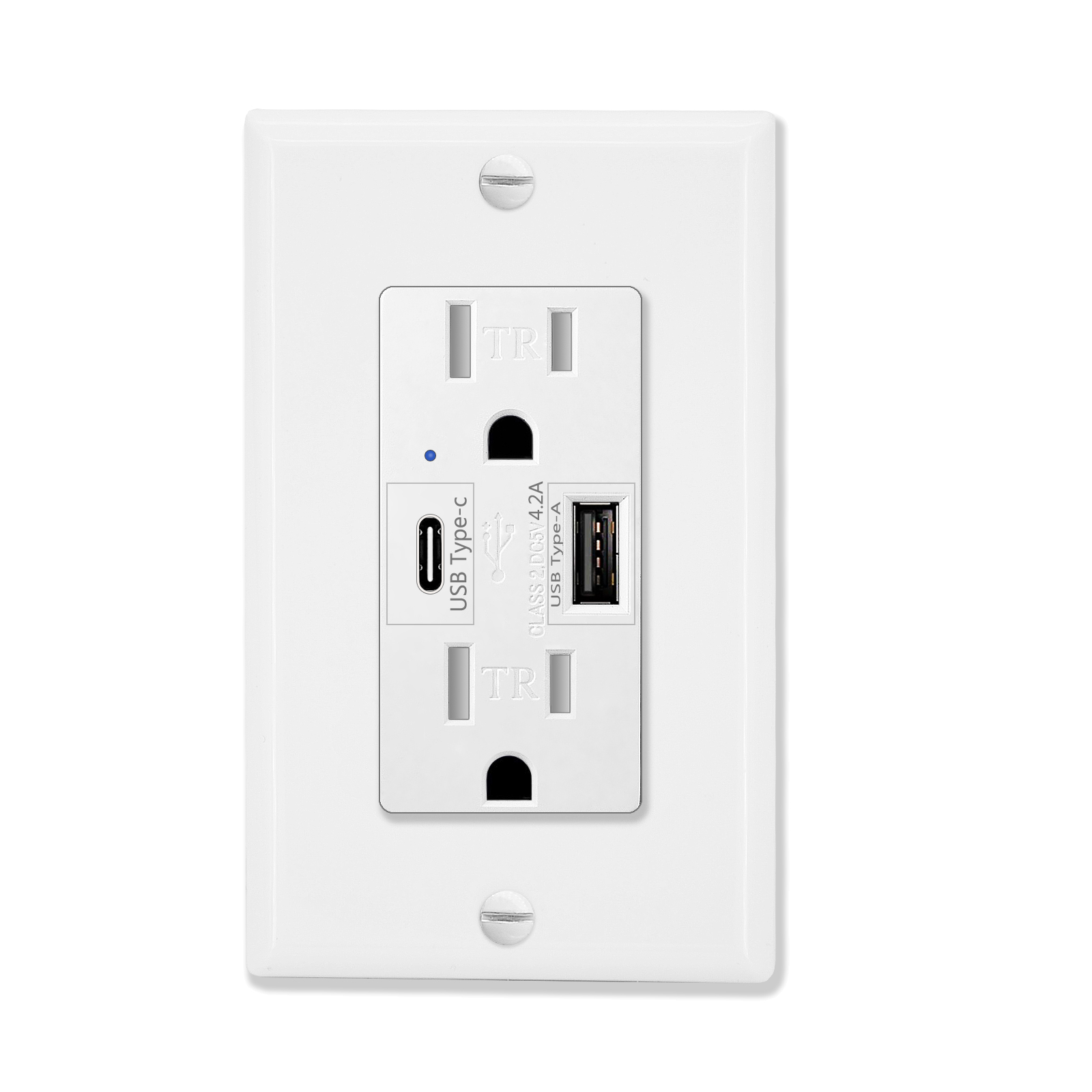 GreenCycle, 15A 125V White Duplex Receptacle Electrical Outlet ...