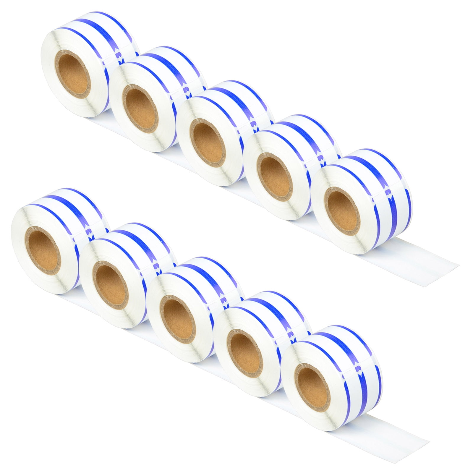 GREENCYCLE 10 Roll (260 Labels/Roll) Medium White w/Blue Stripe 2-up ...
