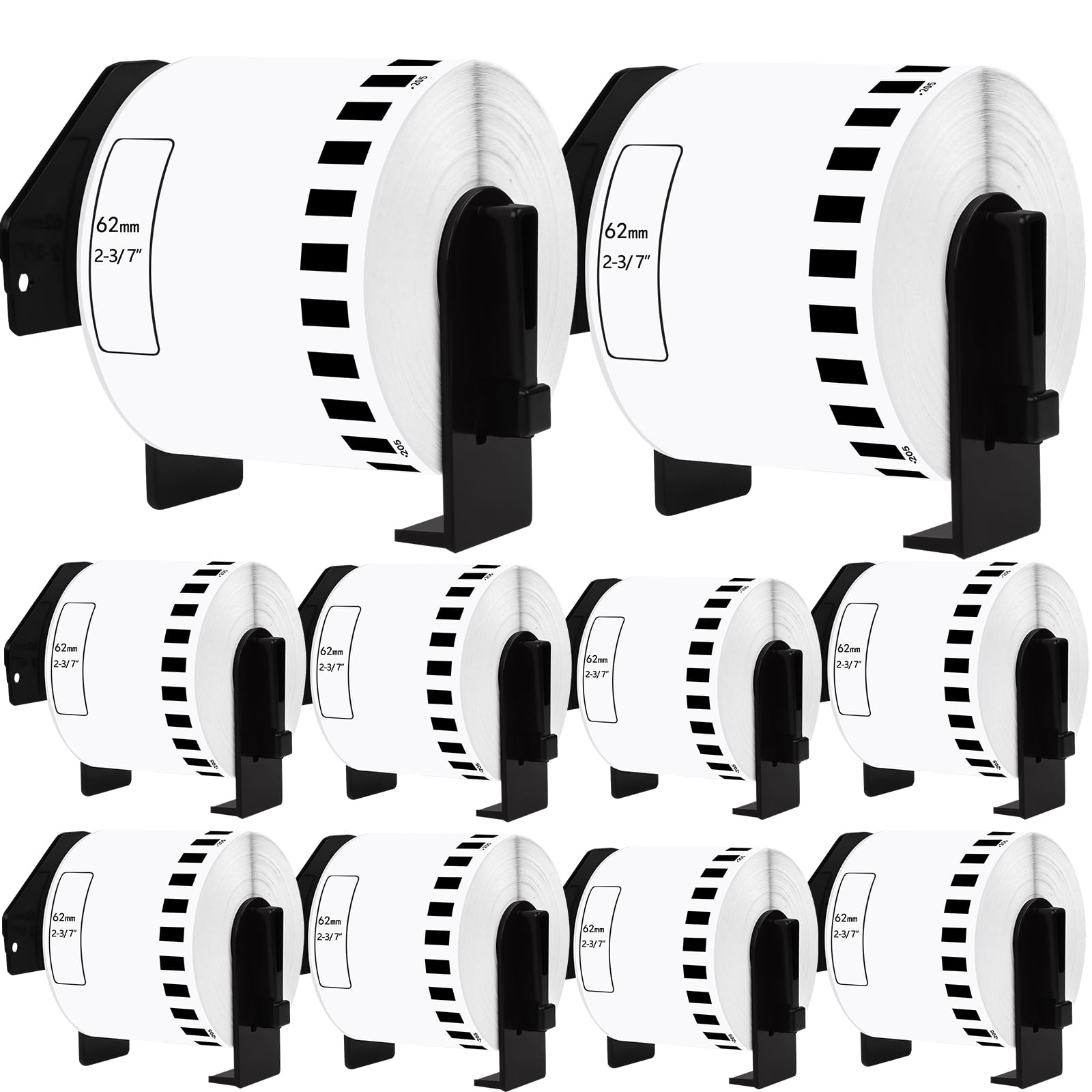 GREENCYCLE 10 Roll Compatible for Brother DK-2205 White Label ...