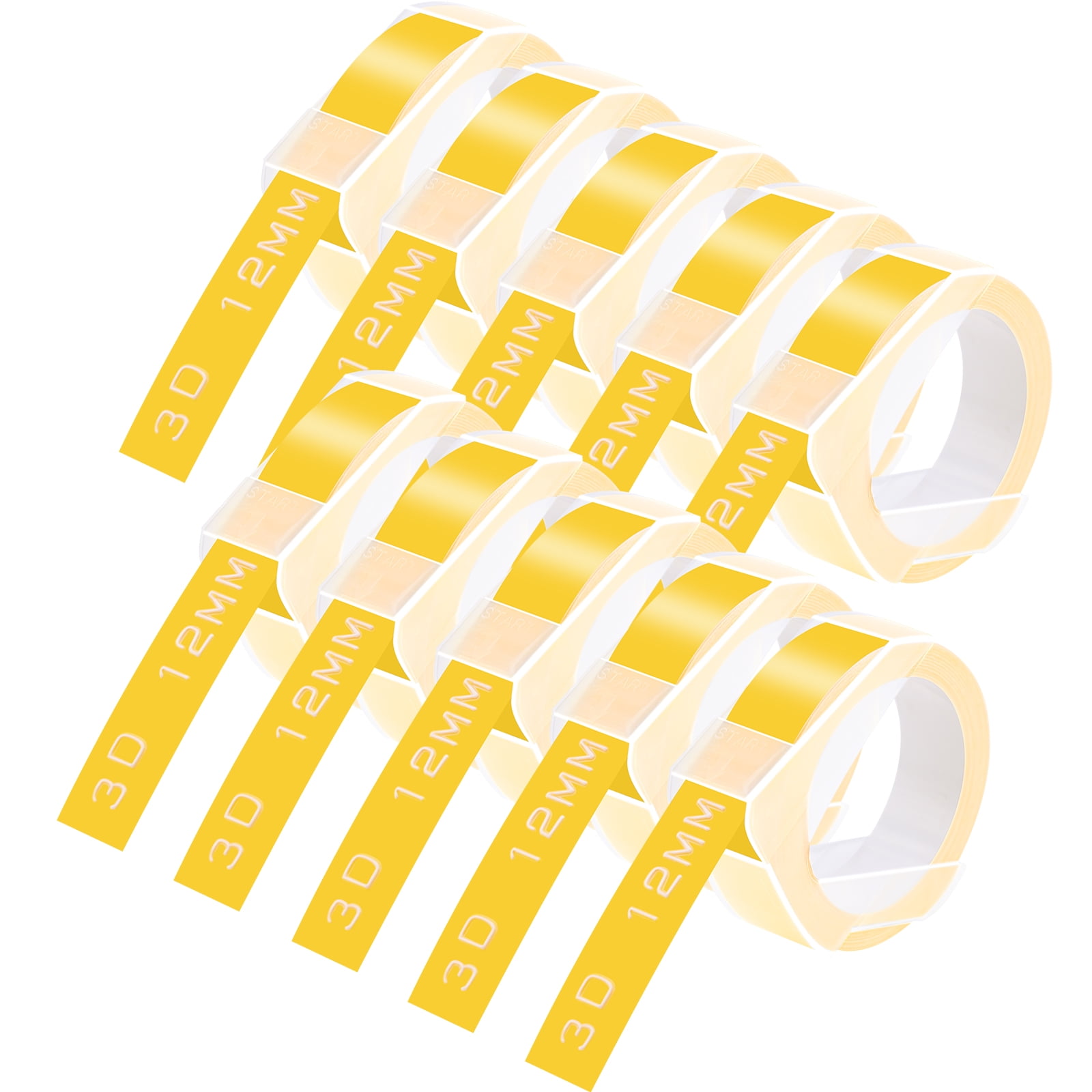 GREENCYCLE 10PK Compatible for Dymo 3D Plastic Embossing Labels 521208 ...