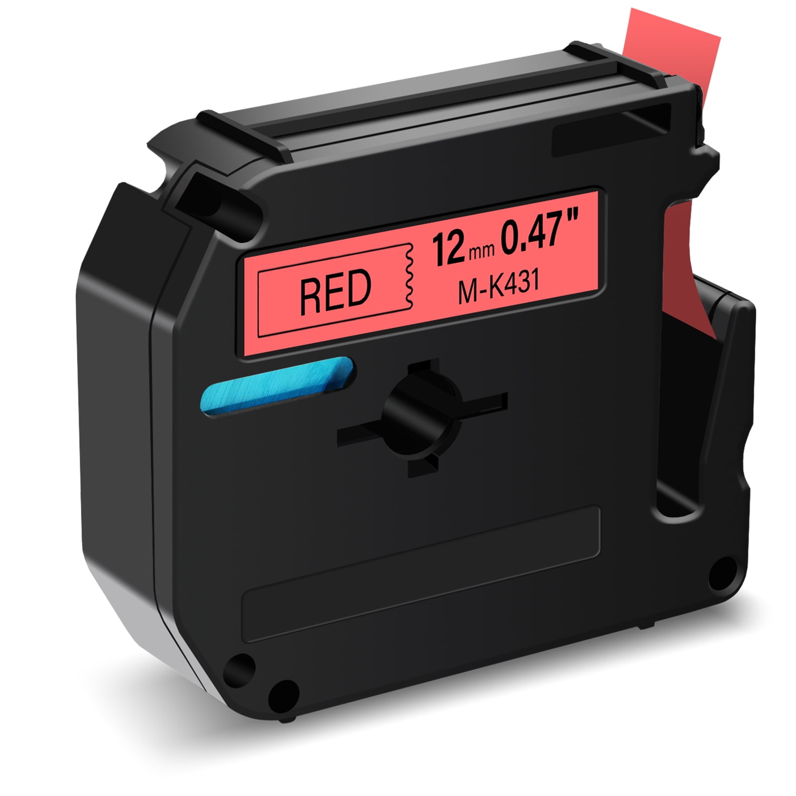 GREENCYCLE 1PK Compatible for Brother P-touch M Tape MK431 M-K431 M431 12mm 0.47" Black on Red ...