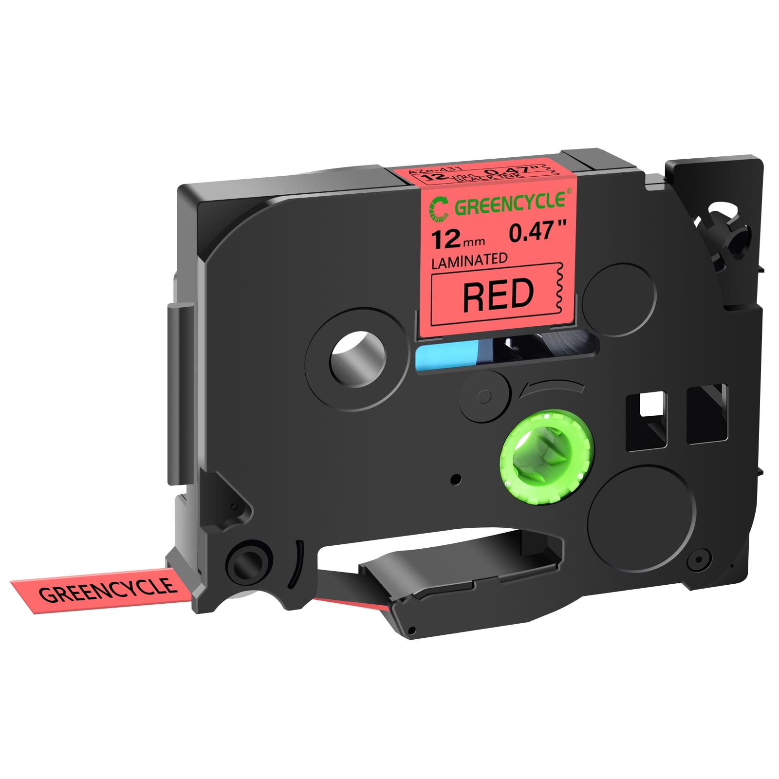 GREENCYCLE 1PK Compatible for Brother P-touch Black on Red 12mm TZ TZe ...