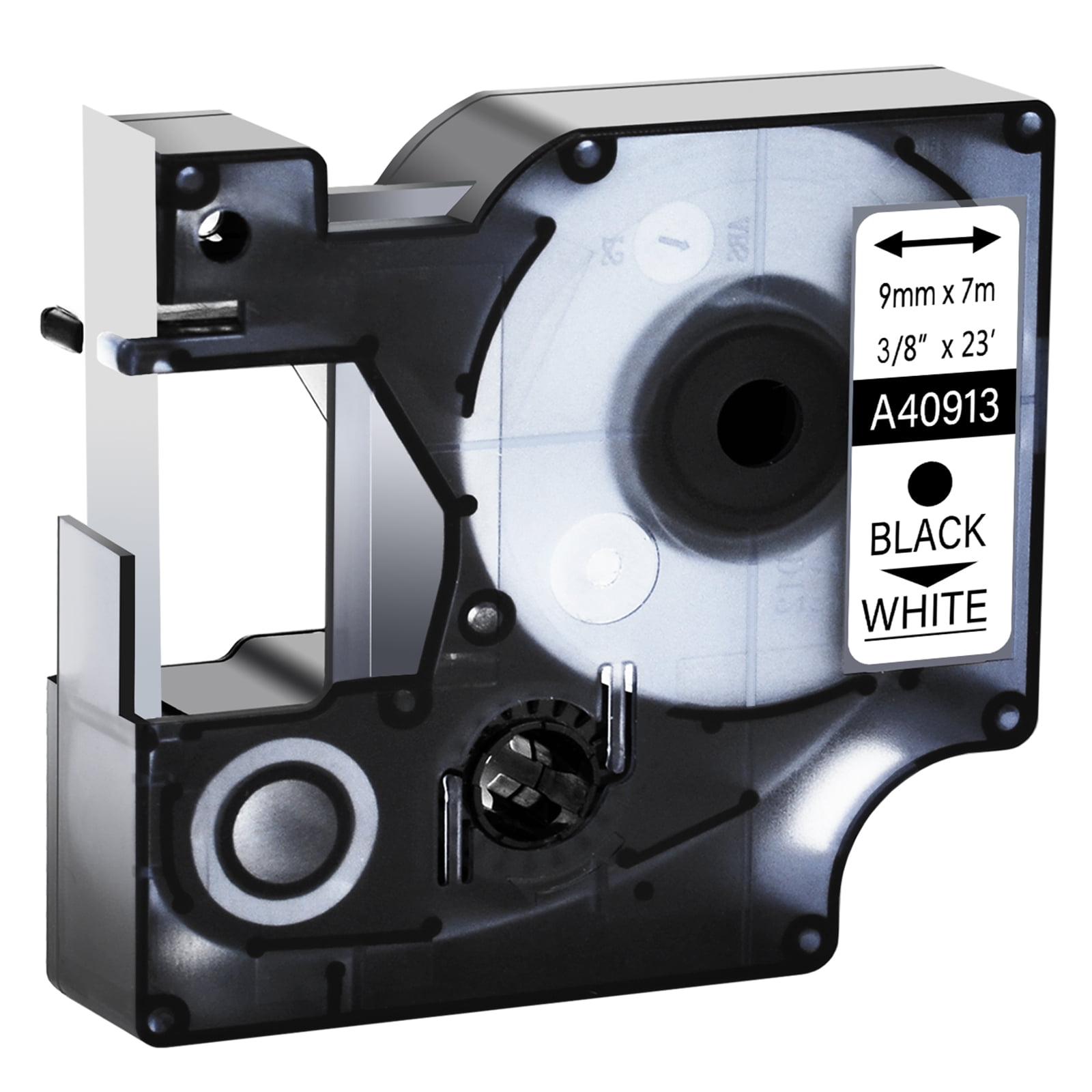 GREENCYCLE 1PK Compatible for DYMO D1 Label Tape 40913 9mm 7m Black on ...