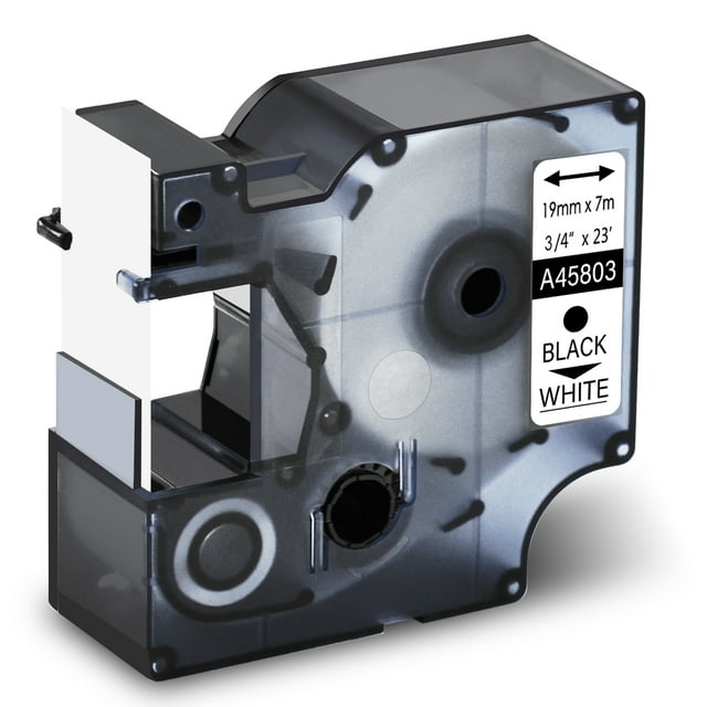 GREENCYCLE 1PK Compatible for DYMO D1 Label Tape 45803 S0720830 19mm 7m Black on White for ...