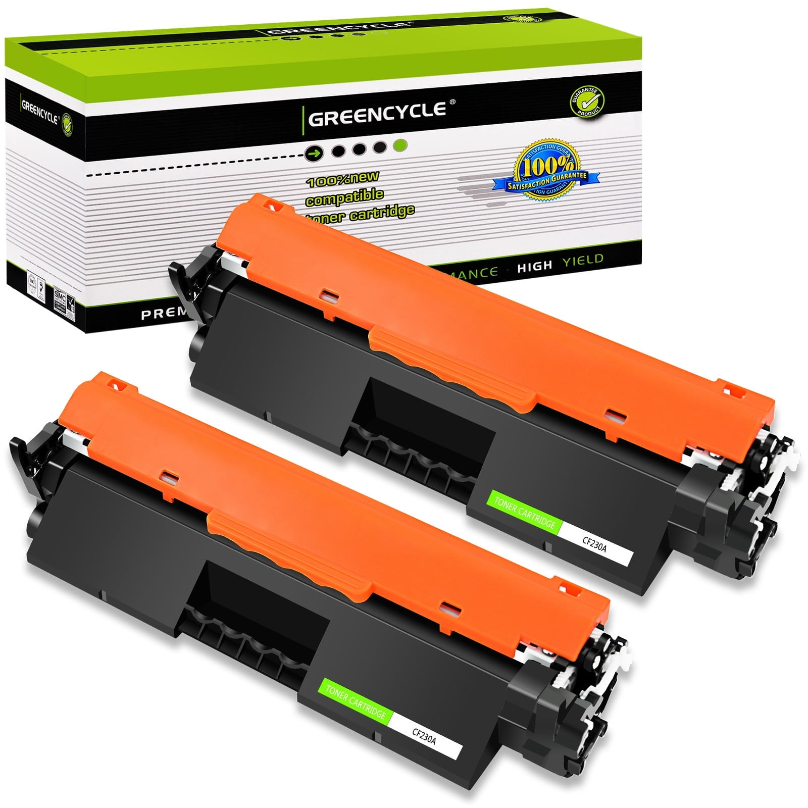 GREENCYCLE 2 Pack Compatible for HP 30A CF230A Black Toner Cartridge ...