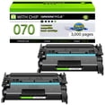 GREENCYCLE 2 Pack Compatible for Canon 070 CRG070 CRG-070 Black Toner ...