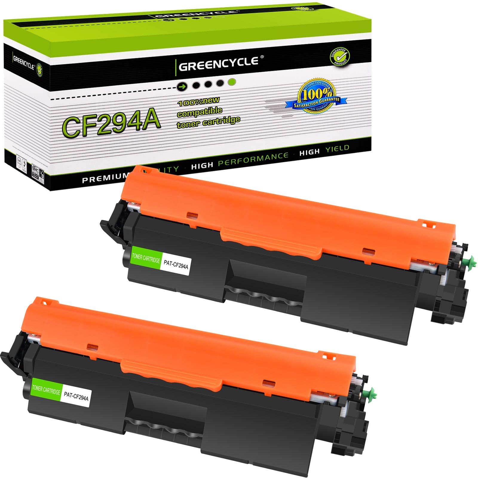 GREENCYCLE 2 Pack Compatible for HP 94A CF294A Black Toner Cartridge ...