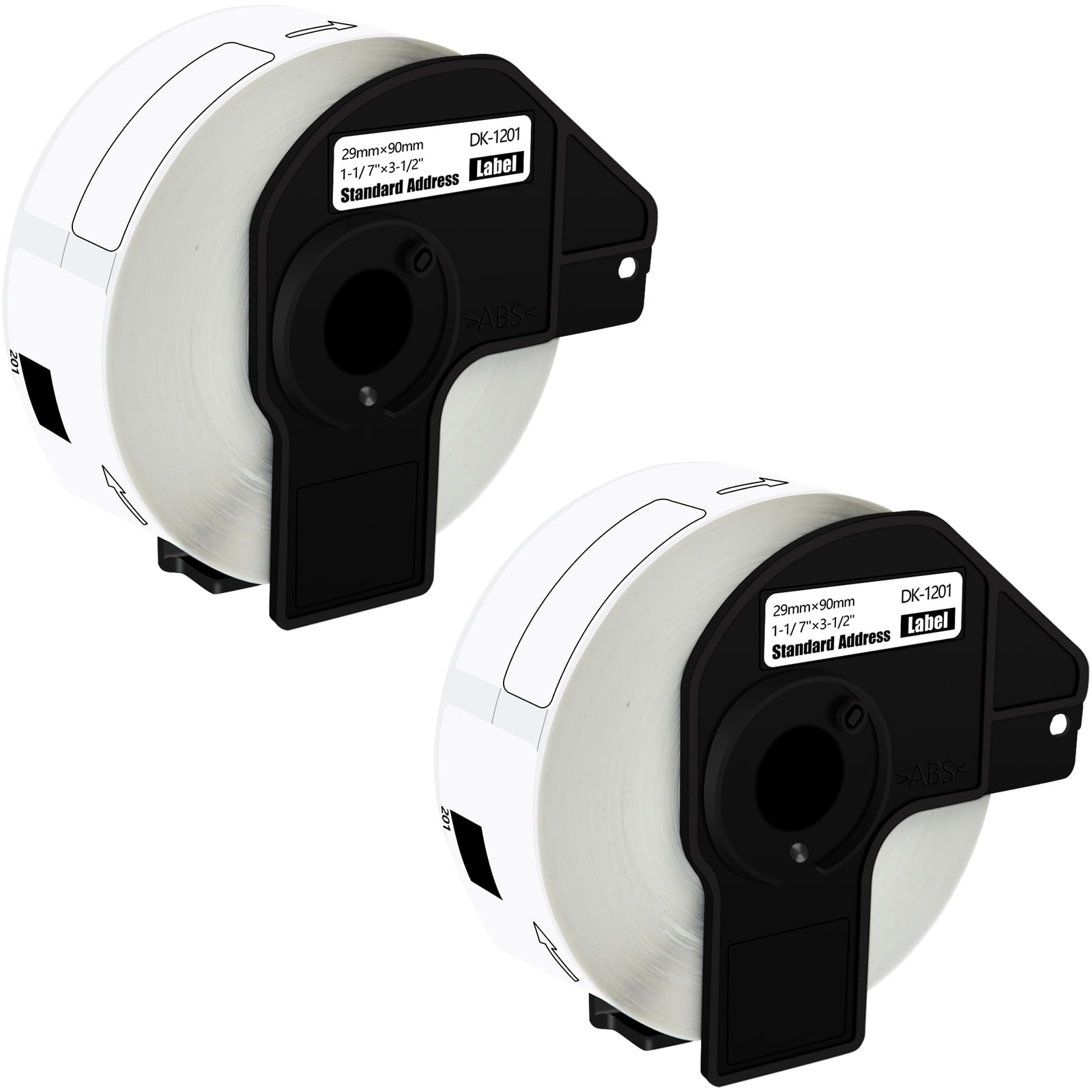 GREENCYCLE 2 Roll 29mm(1-1/7")x 90mm(3-1/2") Standard Address White ...