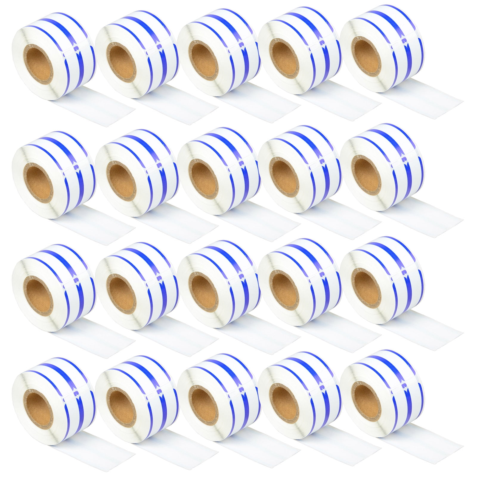 GREENCYCLE 20 Roll (260 Labels/Roll) Medium White w/Blue Stripe 2-up ...