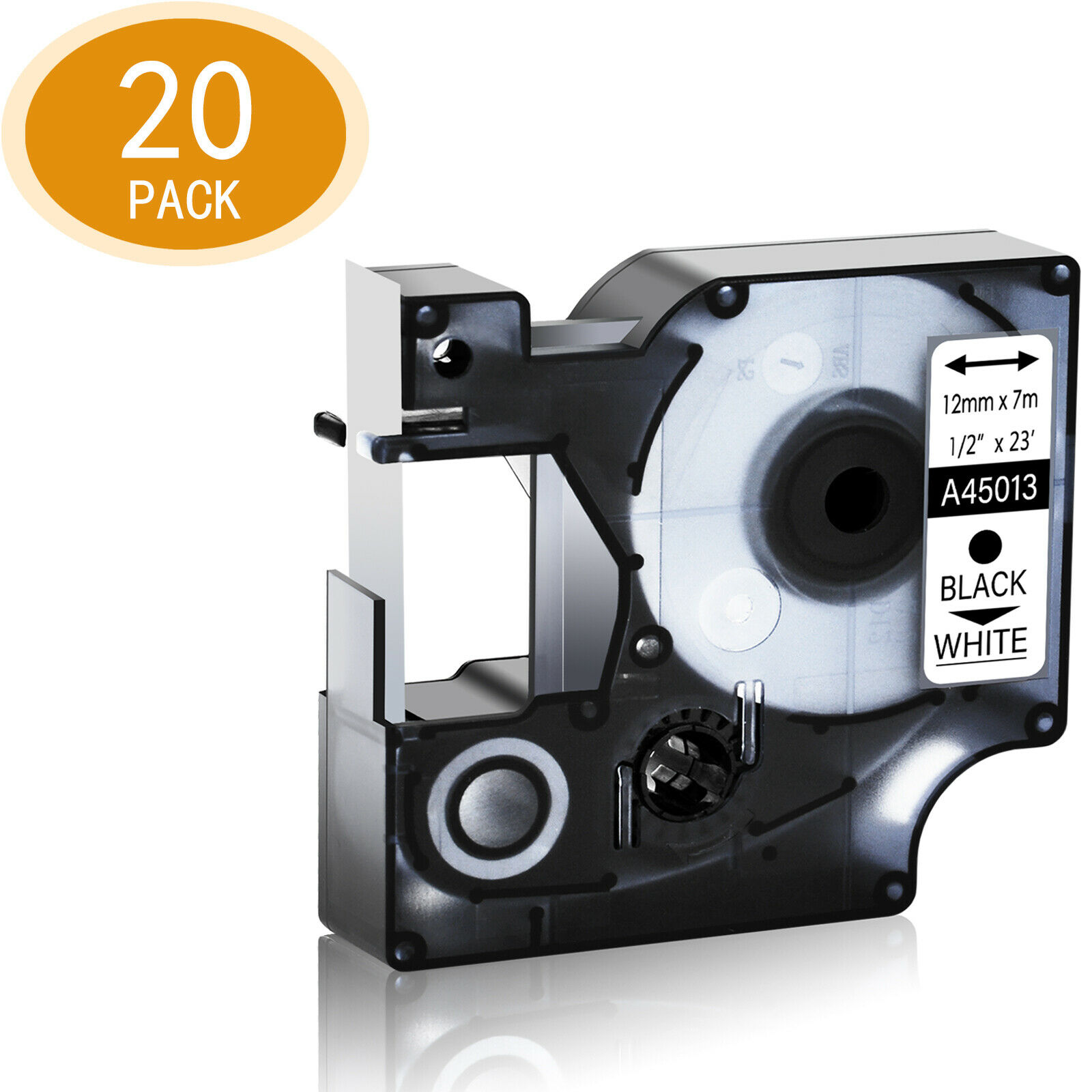 GREENCYCLE 20PK Compatible for DYMO D1 Label Tape 45013 45013S S0720530 ...