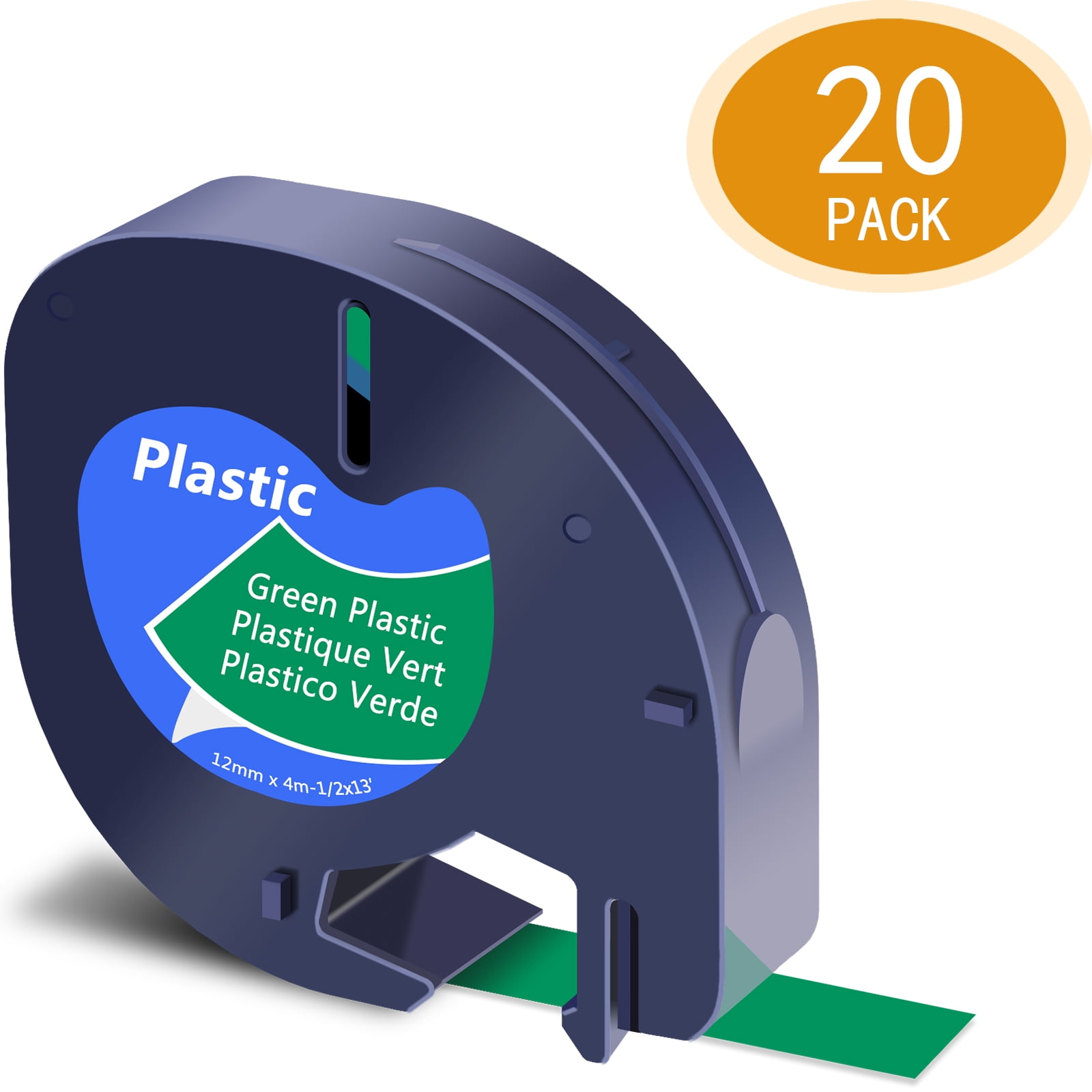 GREENCYCLE 20PK Compatible for DYMO LetraTag Refills 91334 12mm Black ...