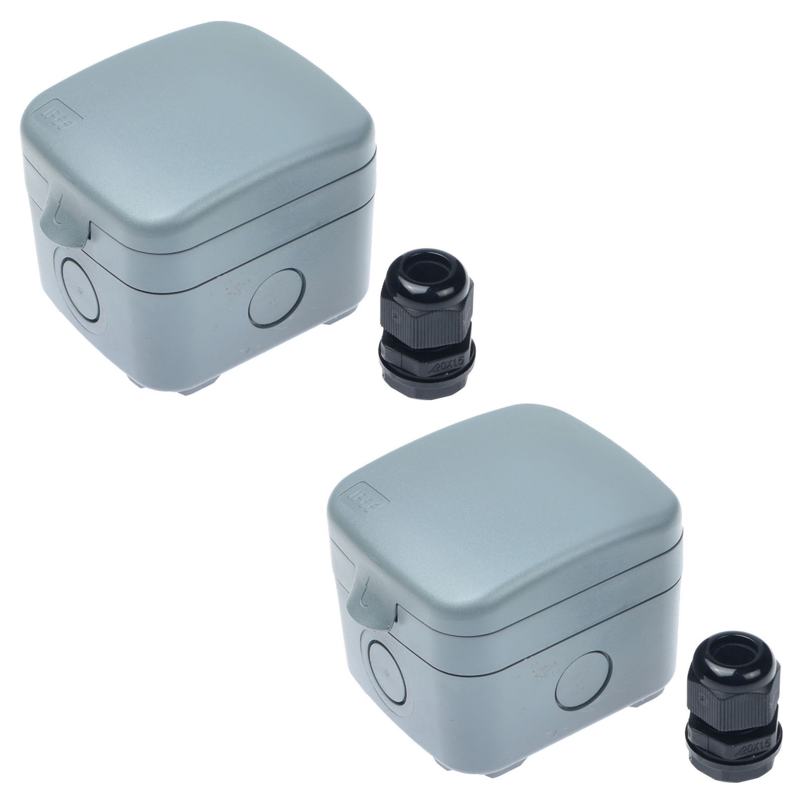 GREENCYCLE 2PC Weatherproof 125VAC 15A 1 Gang Switch Fused Protection ...