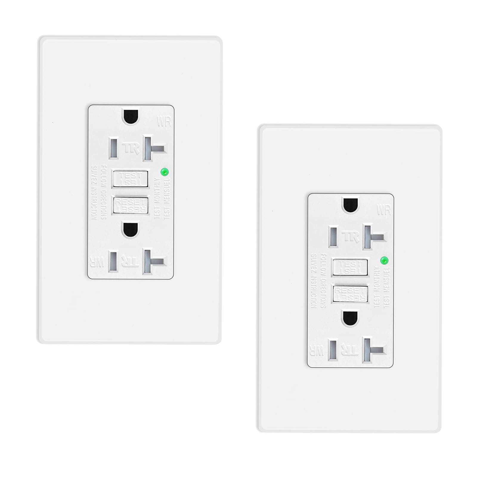 GREENCYCLE 2PK 20A / 125V Self-Testing Tamper Resistant Weather ...