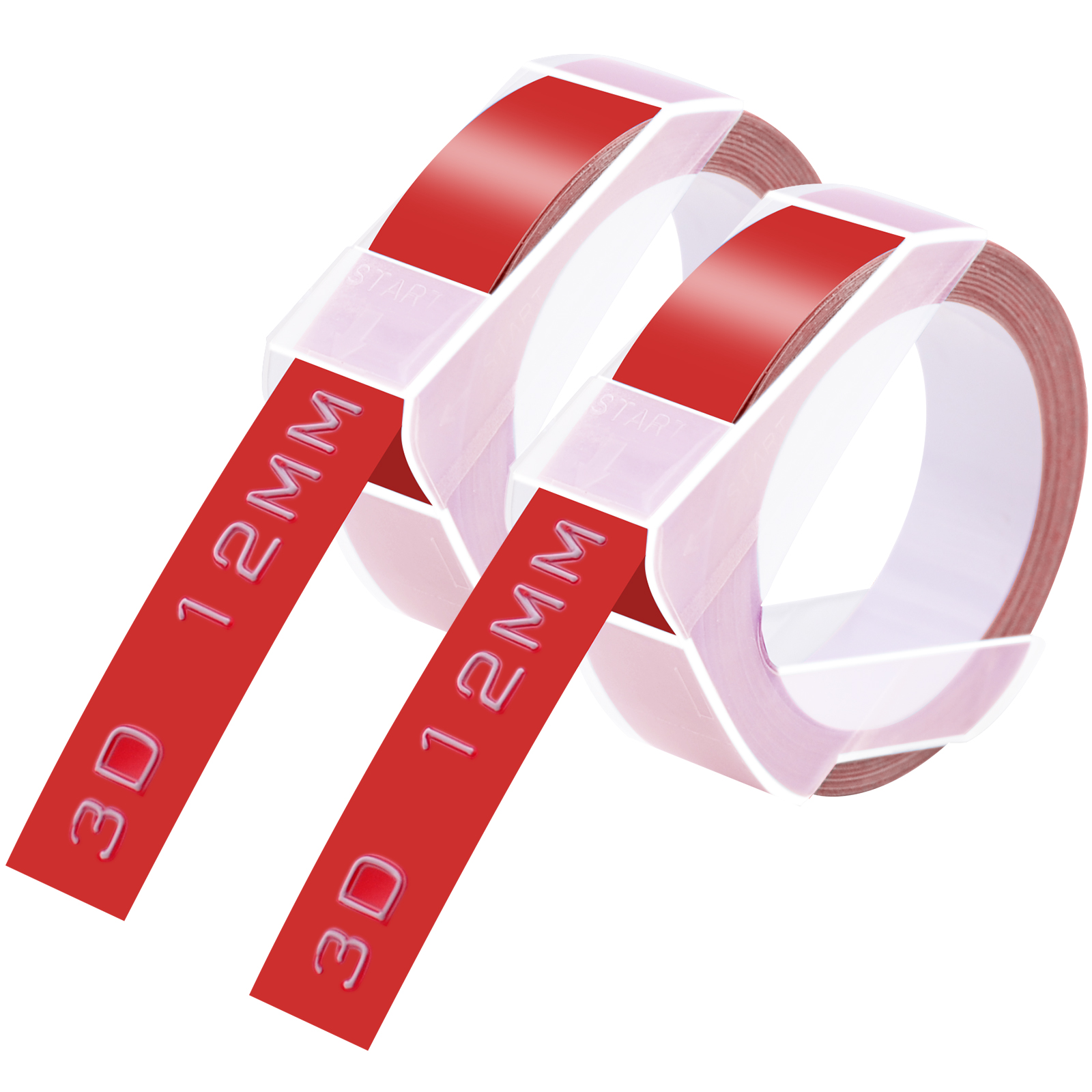 GREENCYCLE 2PK Compatible for Dymo 3D Plastic Embossing Labels 521202 ...