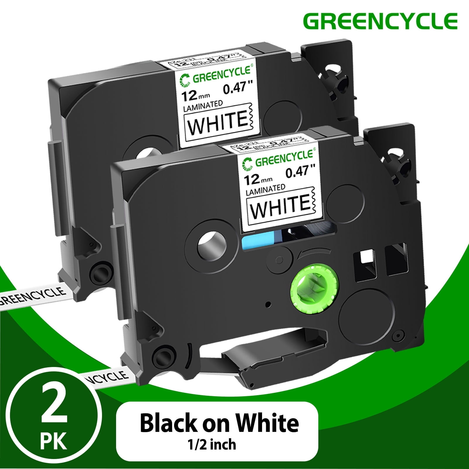 GREENCYCLE 2PK Compatible for Brother P-touch TZe-231 TZe231 TZ-231 ...