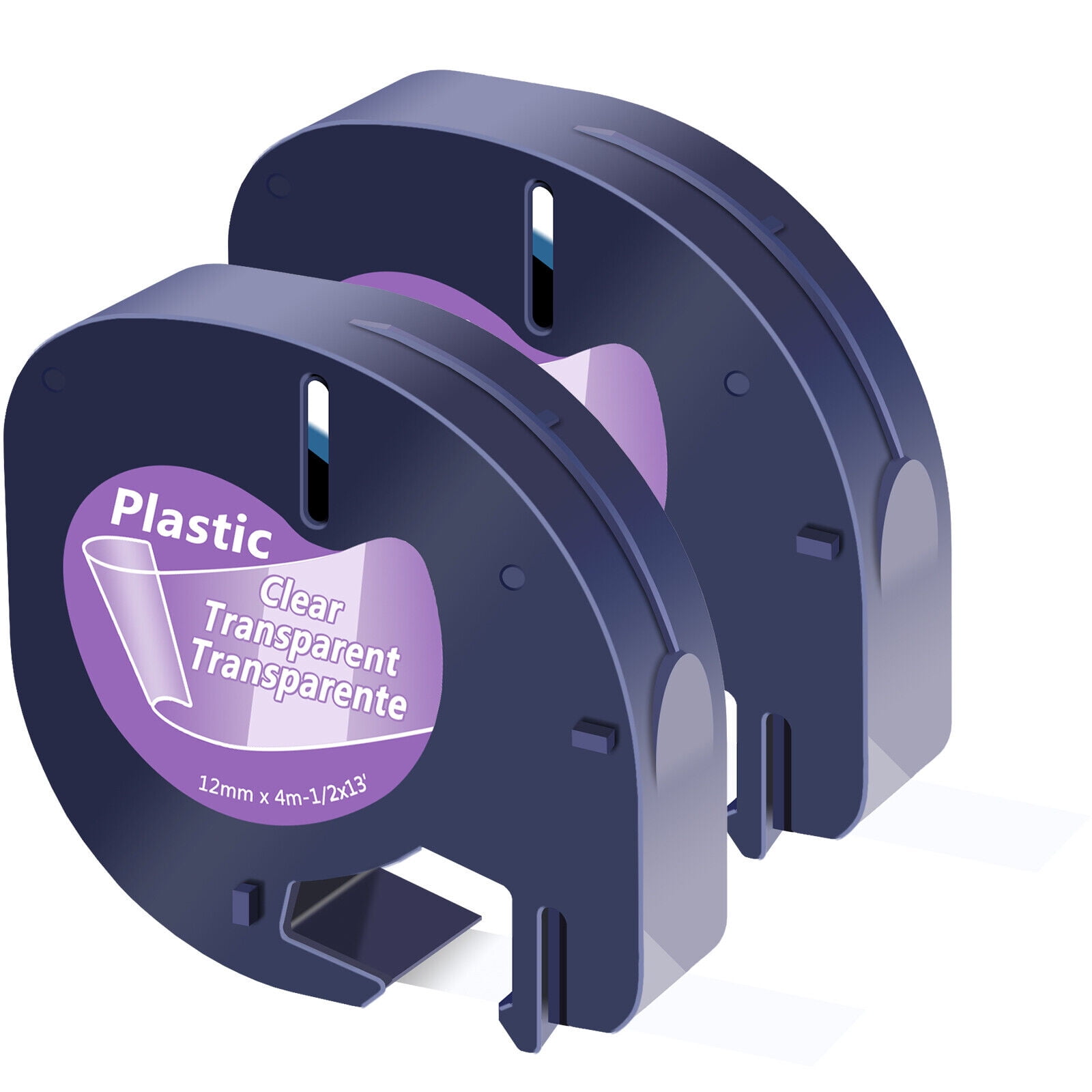 GREENCYCLE 2PK Compatible for DYMO LetraTag Refills 16952 12mm Black on ...