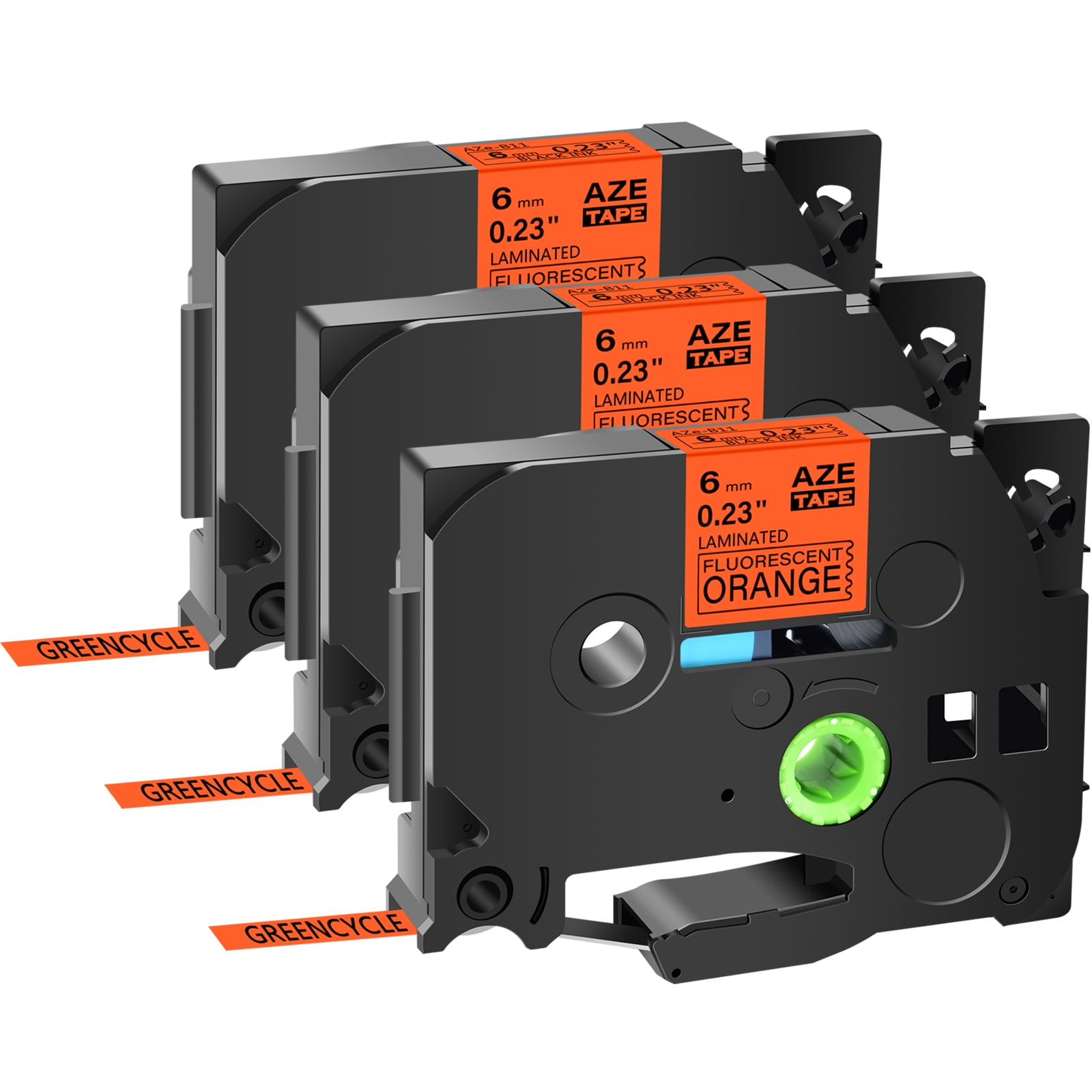 GREENCYCLE 3 Pack Compatible for Brother TZe-B11 TZ-B11 TZB11 TZeB11 ...