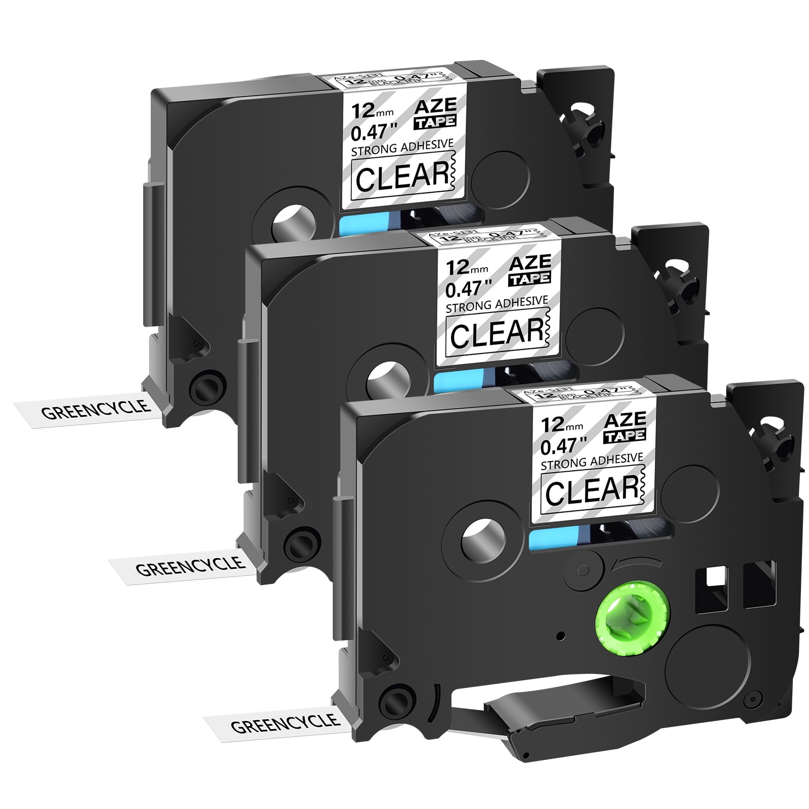GREENCYCLE 3 Pack Compatible for Brother TZe-S131 TZ-S131 TZ-131 TZe ...