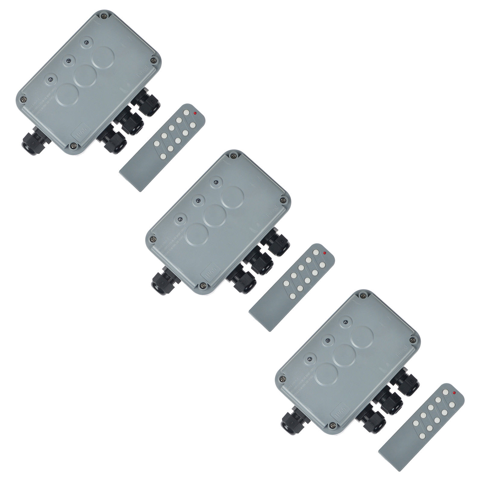 GREENCYCLE 3 Set 15A 3-Gang Junction Box Weatherproof Outdoor Switched ...