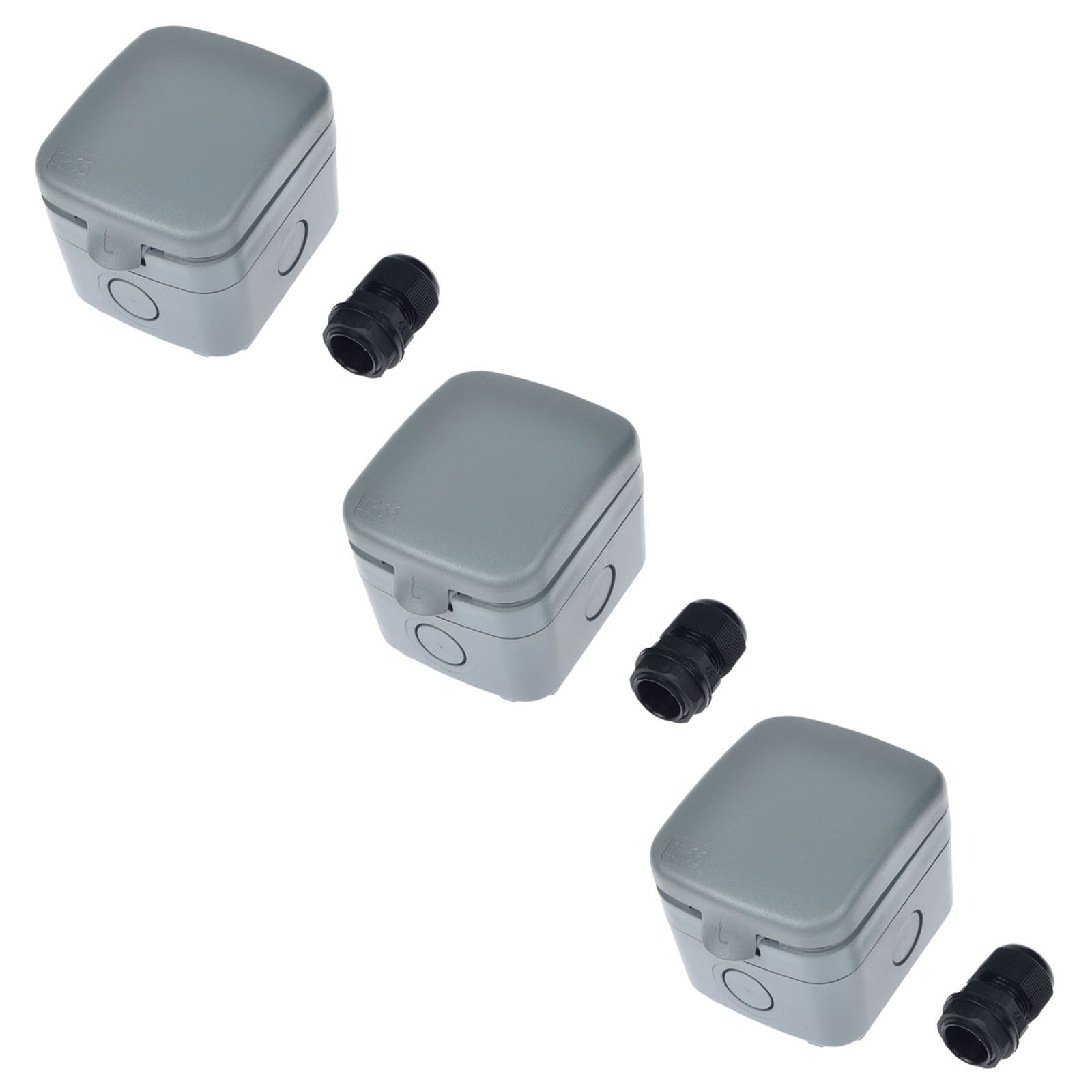 GREENCYCLE 3PC Storm Weatherproof 125VAC 15A Fused Protection Unit ...