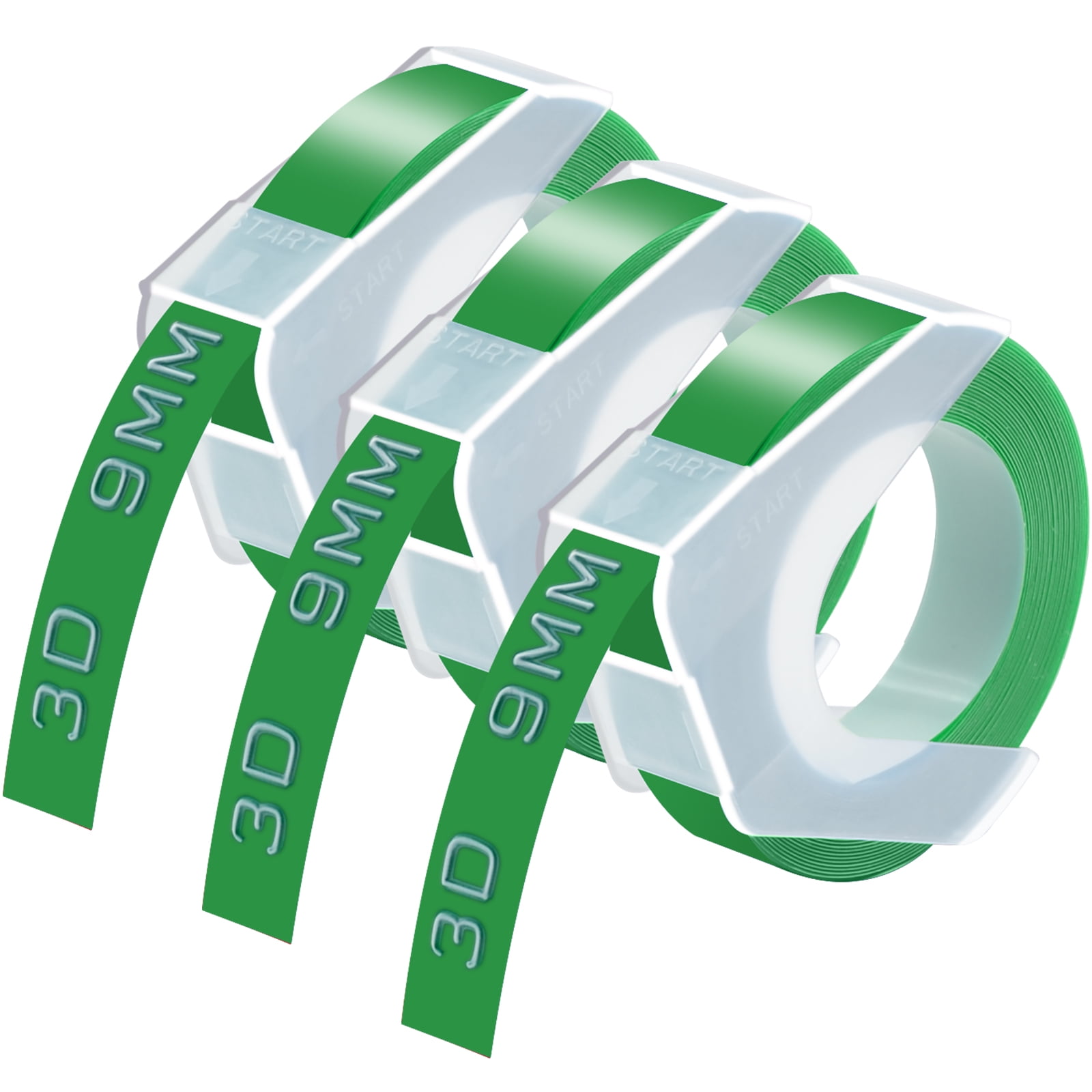 GREENCYCLE 3PK Compatible for Dymo 3D Plastic Embossing Labels 520103 ...