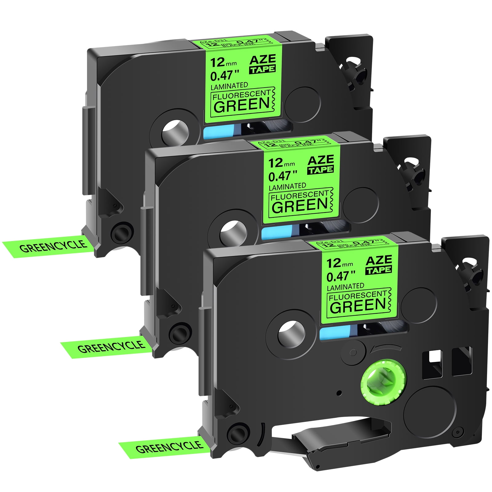 GreenCycle Fluorescent Green Label Tape for Inventory Labels - Walmart ...
