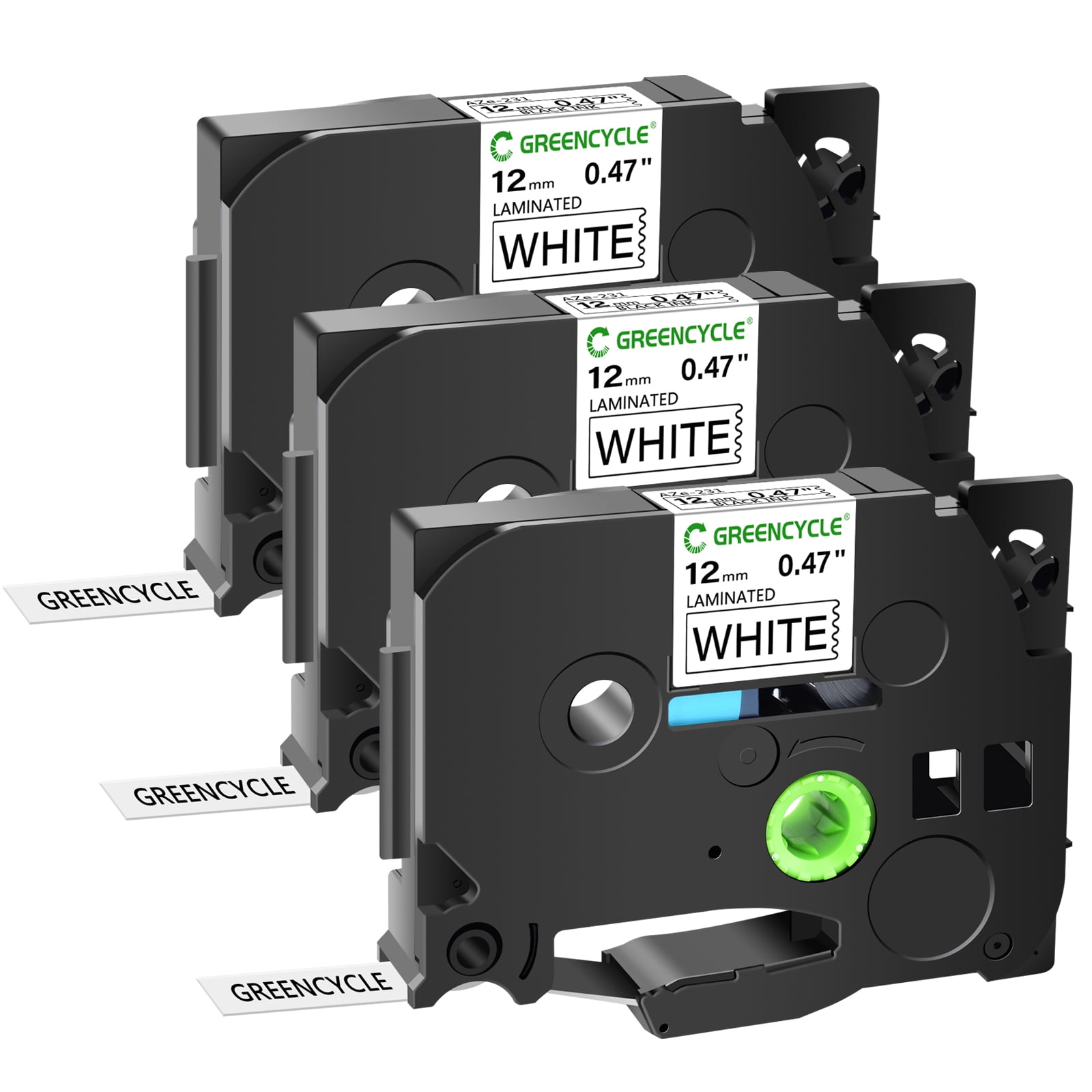 GREENCYCLE 3PK Compatible for Brother P-touch TZe231 TZe-231 TZ231 TZ ...