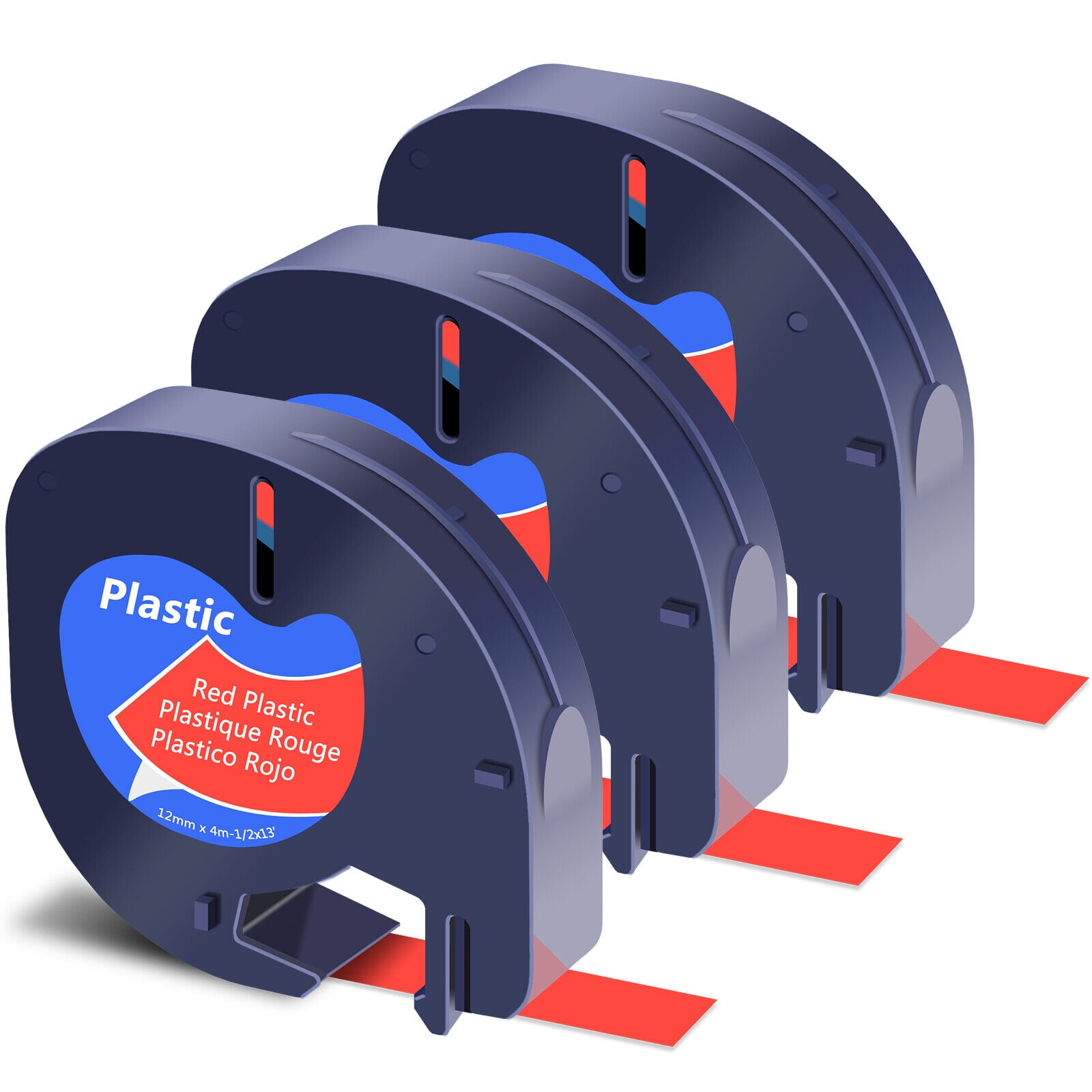 GREENCYCLE 3PK Compatible for DYMO LetraTag Refills 91333 12mm Black on ...