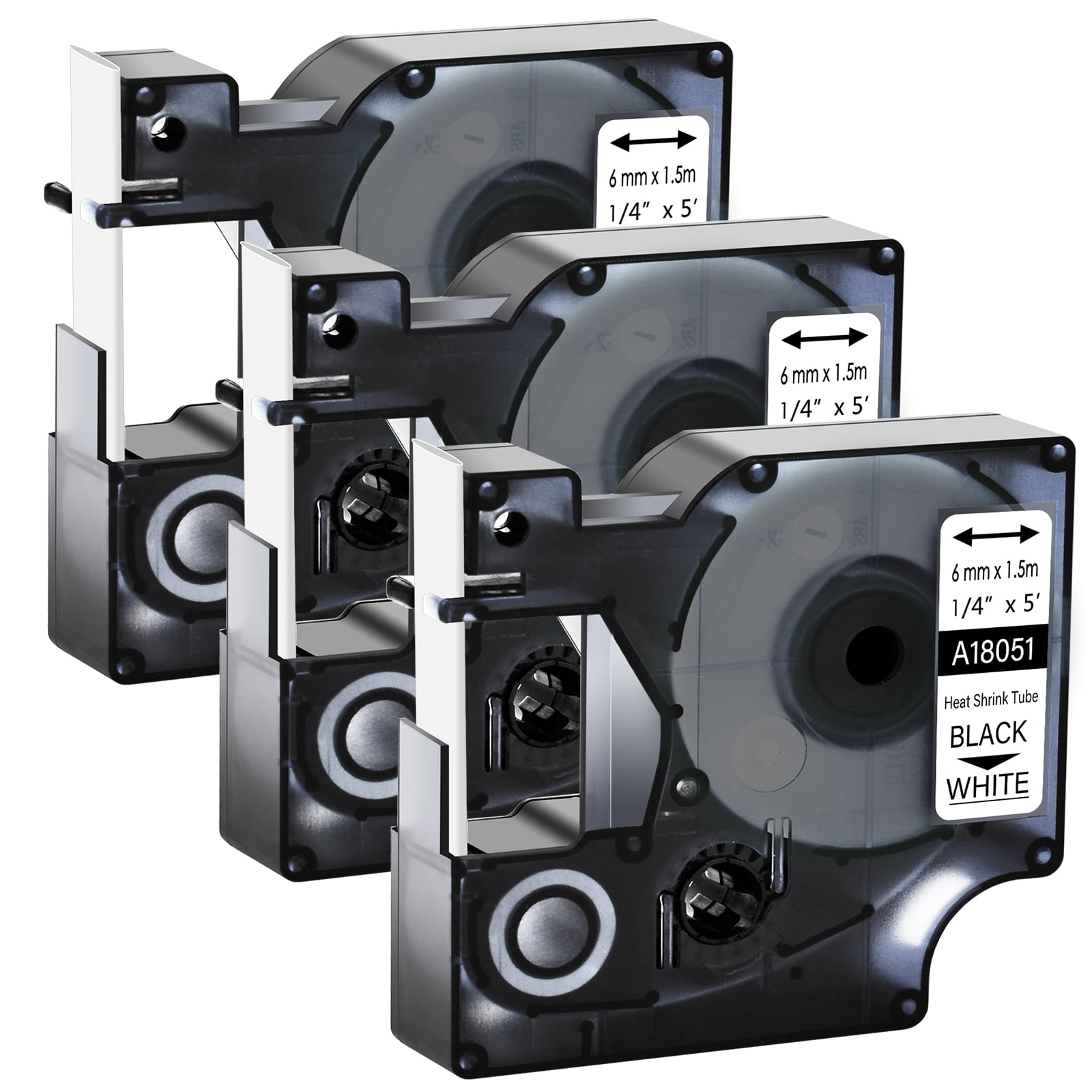 GREENCYCLE 3PK Industrial Rhino Heat Shrink Tubes Compatible for Dymo ...