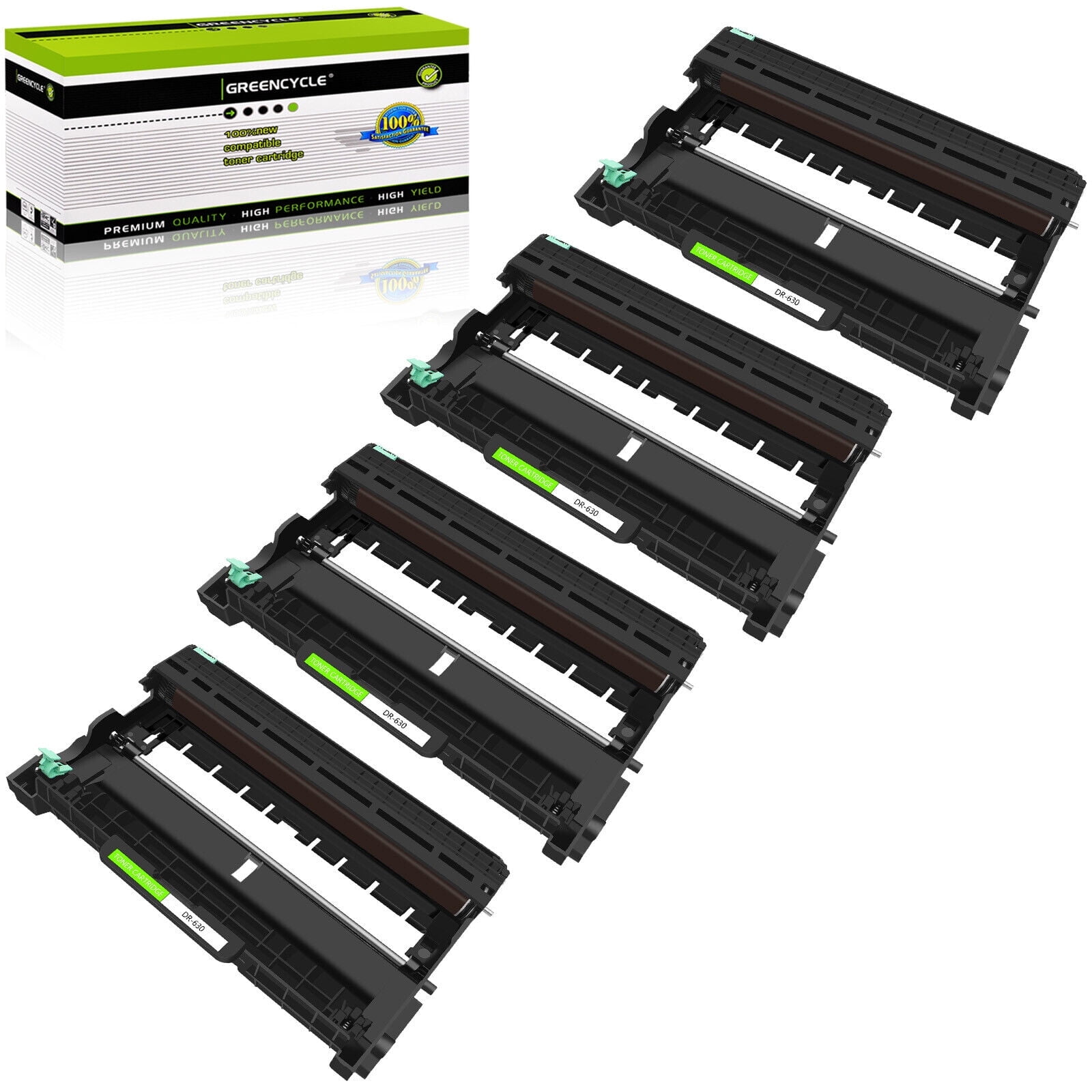 GREENCYCLE 4 Pack Compatible for Brother DR630 DR-630 Drum Unit ...