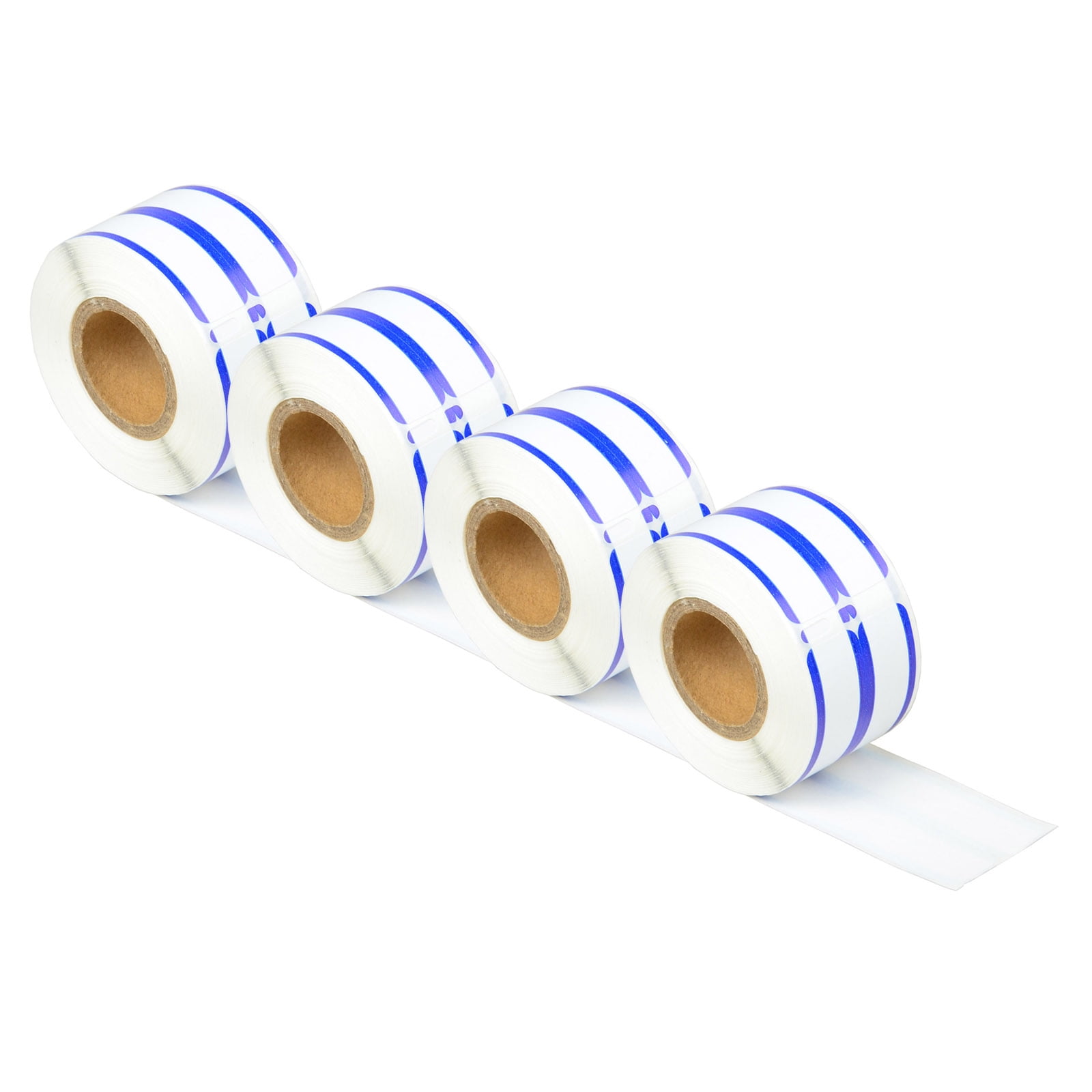 GREENCYCLE 4 Roll (260 Labels/Roll) Medium White w/Blue Stripe 2-up ...