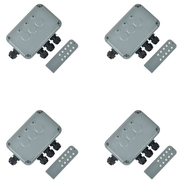 GREENCYCLE 4 Set 15A 3-Gang Junction Box Weatherproof Outdoor Switched ...