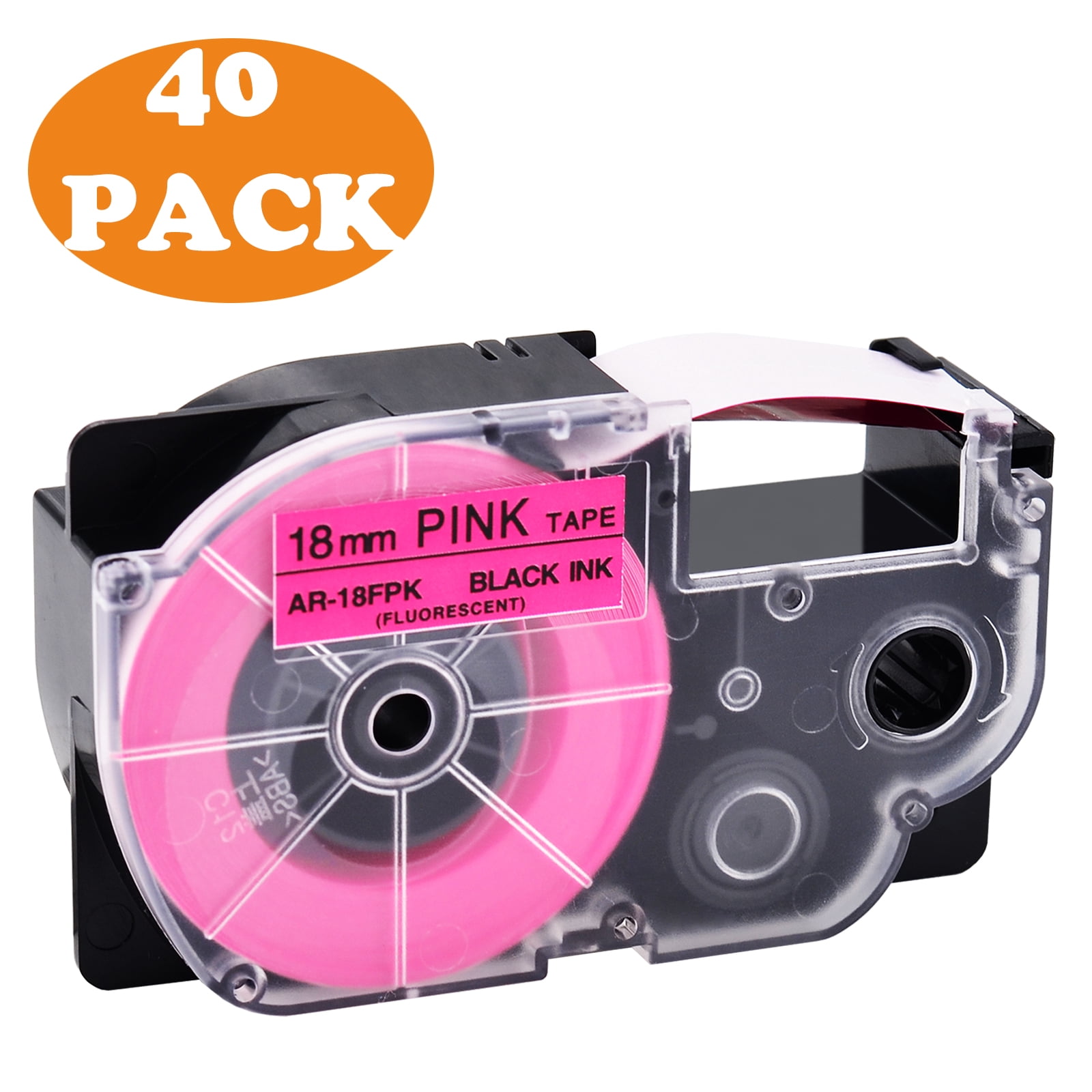 GREENCYCLE 40 Pack Compatible for Casio XR-18FPK XR18FPK Black on ...