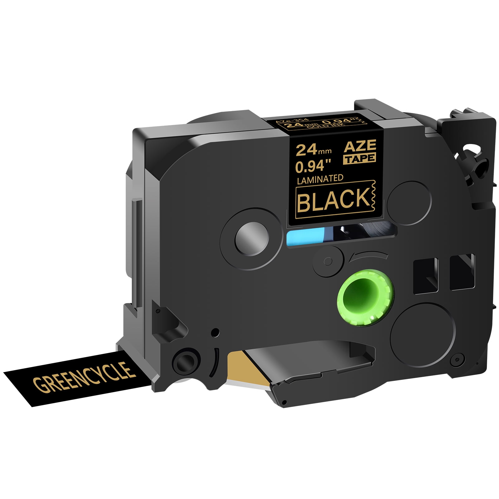 GREENCYCLE 40PK Compatible for Brother P-touch Gold on Black 24mm 8m TZ TZe TZe-354 TZ-354 TZ354 ...