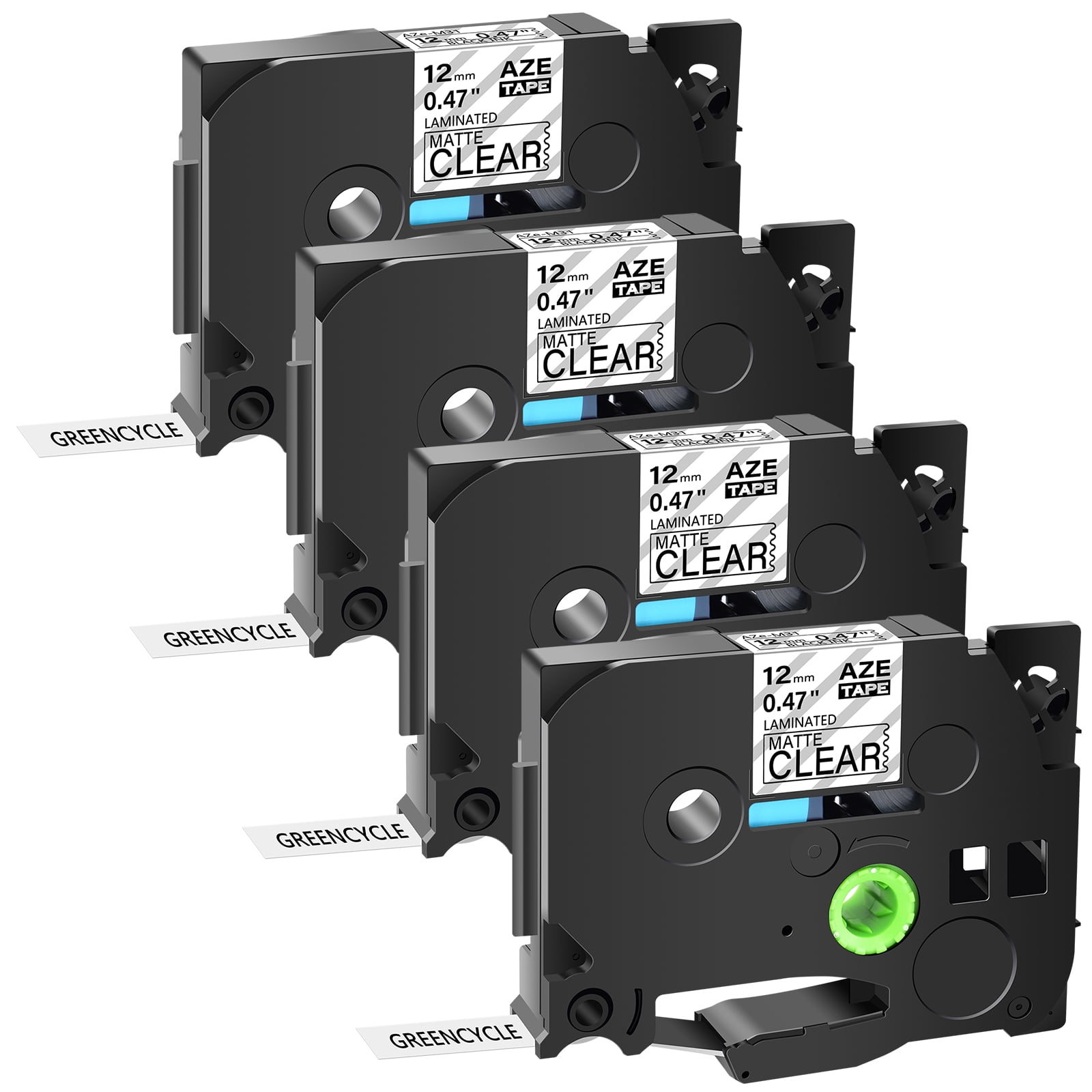 GREENCYCLE 4PK Compatible for Brother TZ TZe TZe-M31 TZ-M31 TZeM31 ...