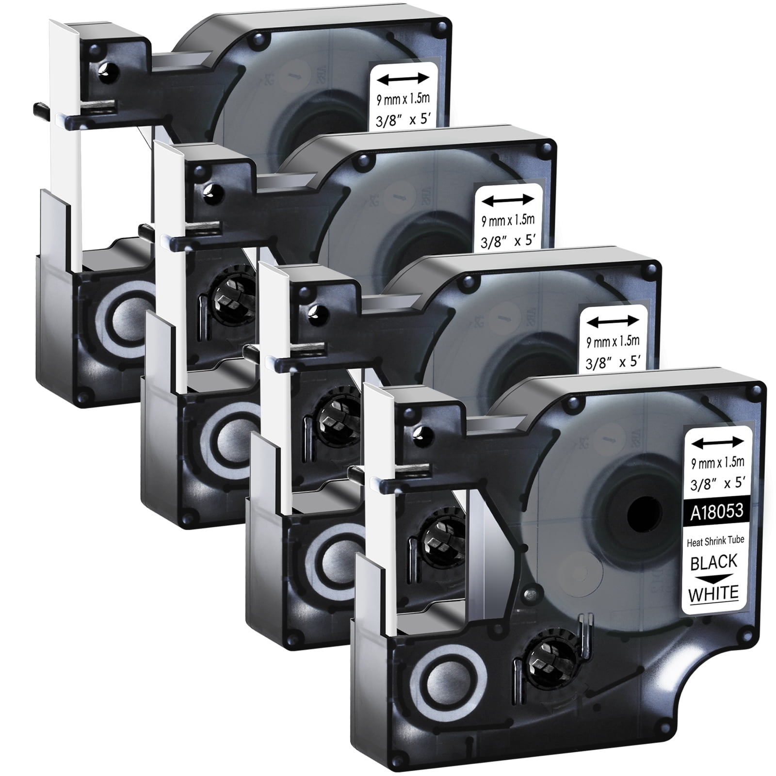 GREENCYCLE 4PK Industrial Rhino Heat Shrink Tubes Compatible for Dymo ...