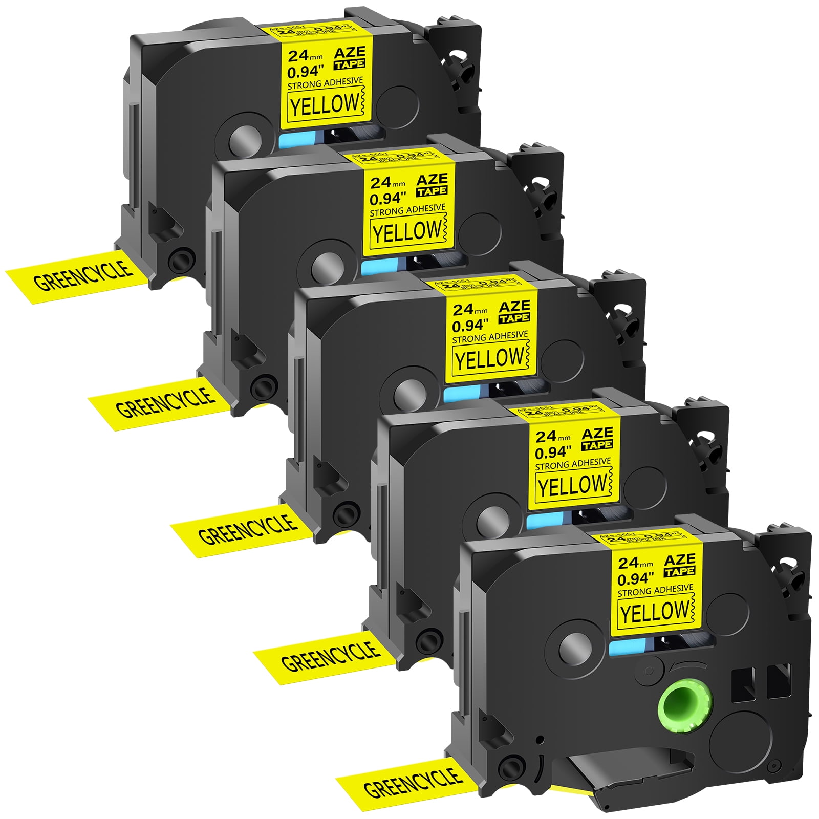 GREENCYCLE 5 Pack Compatible for Brother TZe-S651 TZ-S651 TZe-651 TZ ...