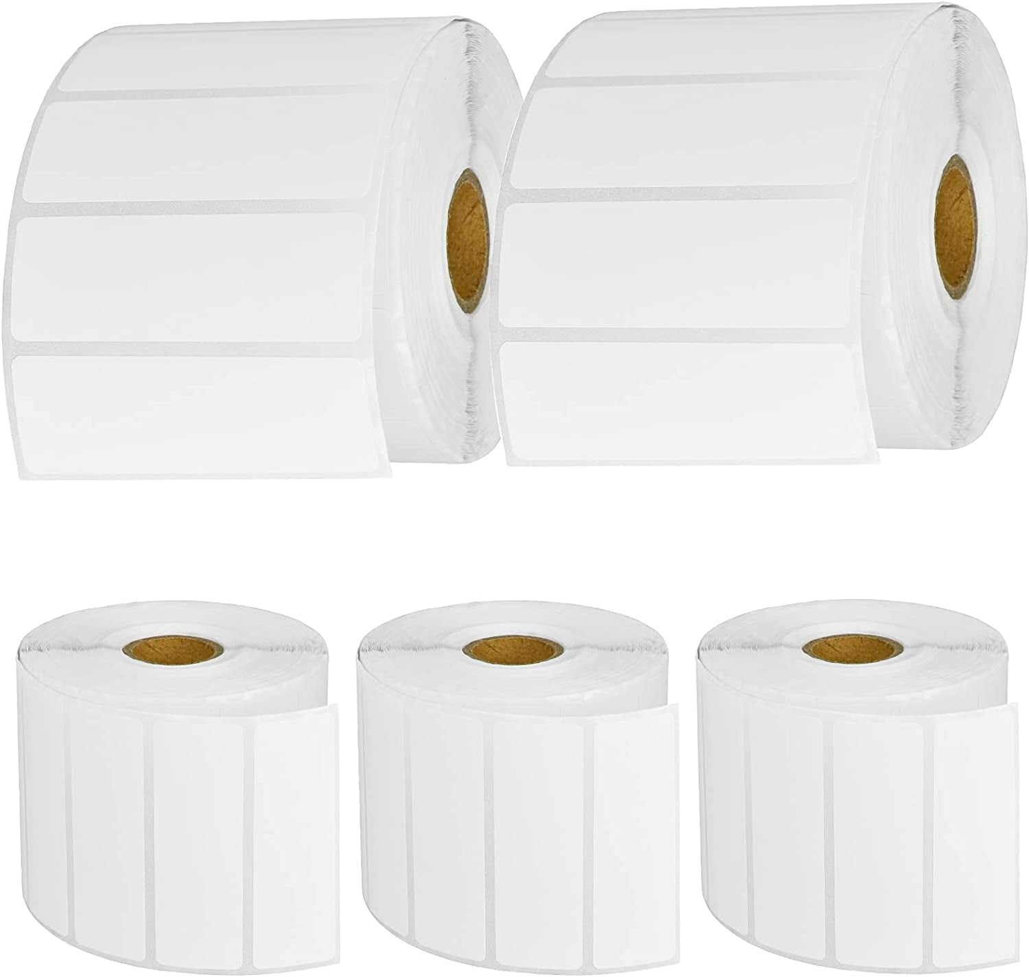GREENCYCLE 5 Roll (1500 Labels/Roll) White Die Cut Paper Label Mobile ...