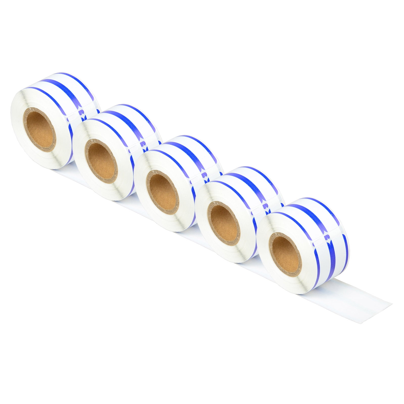 GREENCYCLE 5 Roll (260 Labels/Roll) Medium White w/Blue Stripe 2-up ...