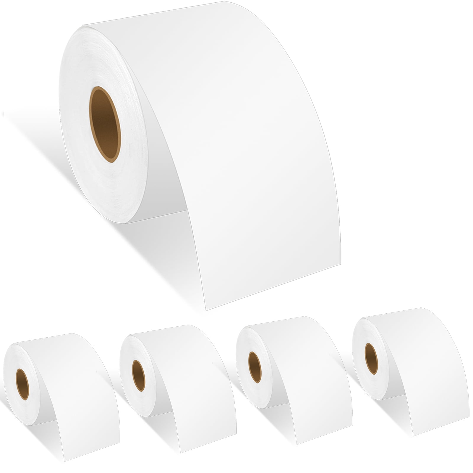 GREENCYCLE 5 Roll Medium White Non-Adhesive Receipt Paper Continuous ...